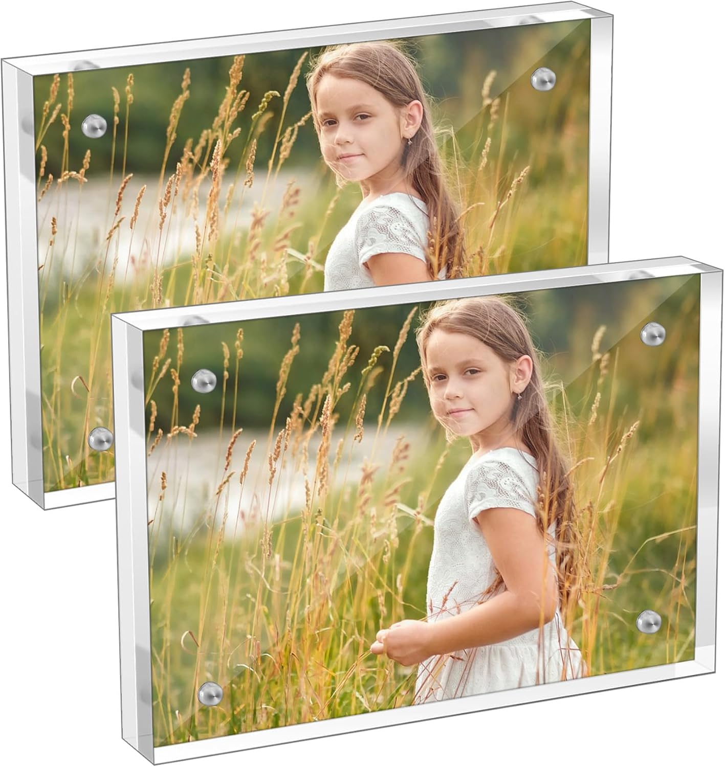 Amazon.com - Philbinden 2 Pack Acrylic Picture Frame 3.5×5- Clear ...