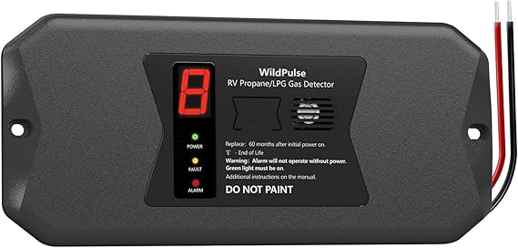RV Propane Gas Detector, WildPulse RV LP Gas Detector, Hardwired - VDC ...