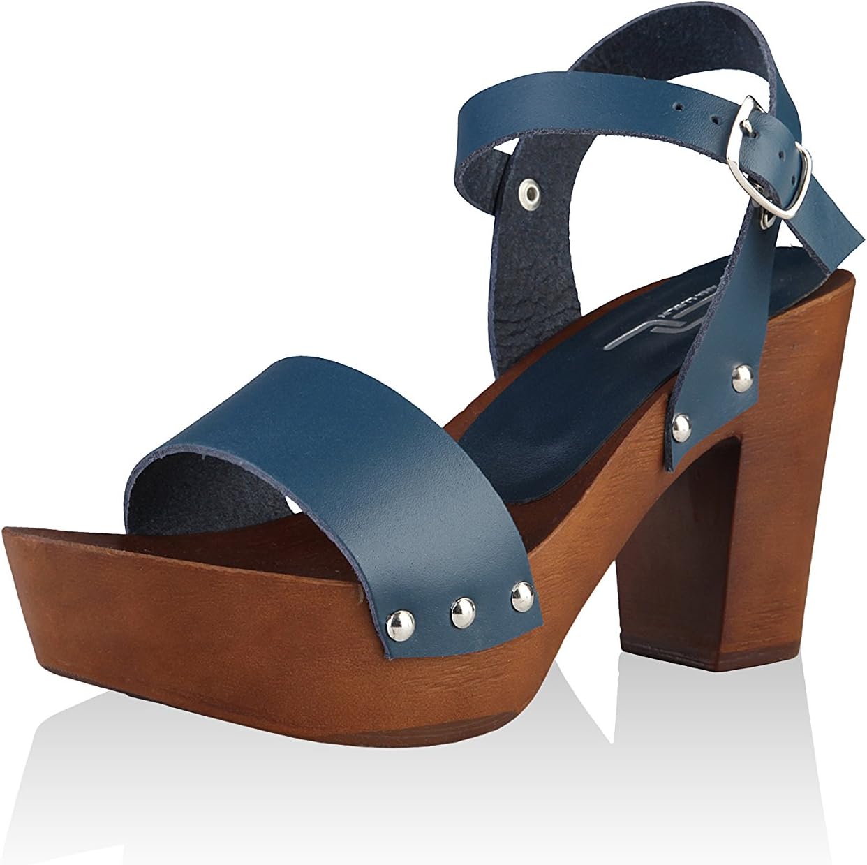 Amazon.com | Ana Lublin Women's Dayana Sandals, Blue, 40 EU | Heeled ...