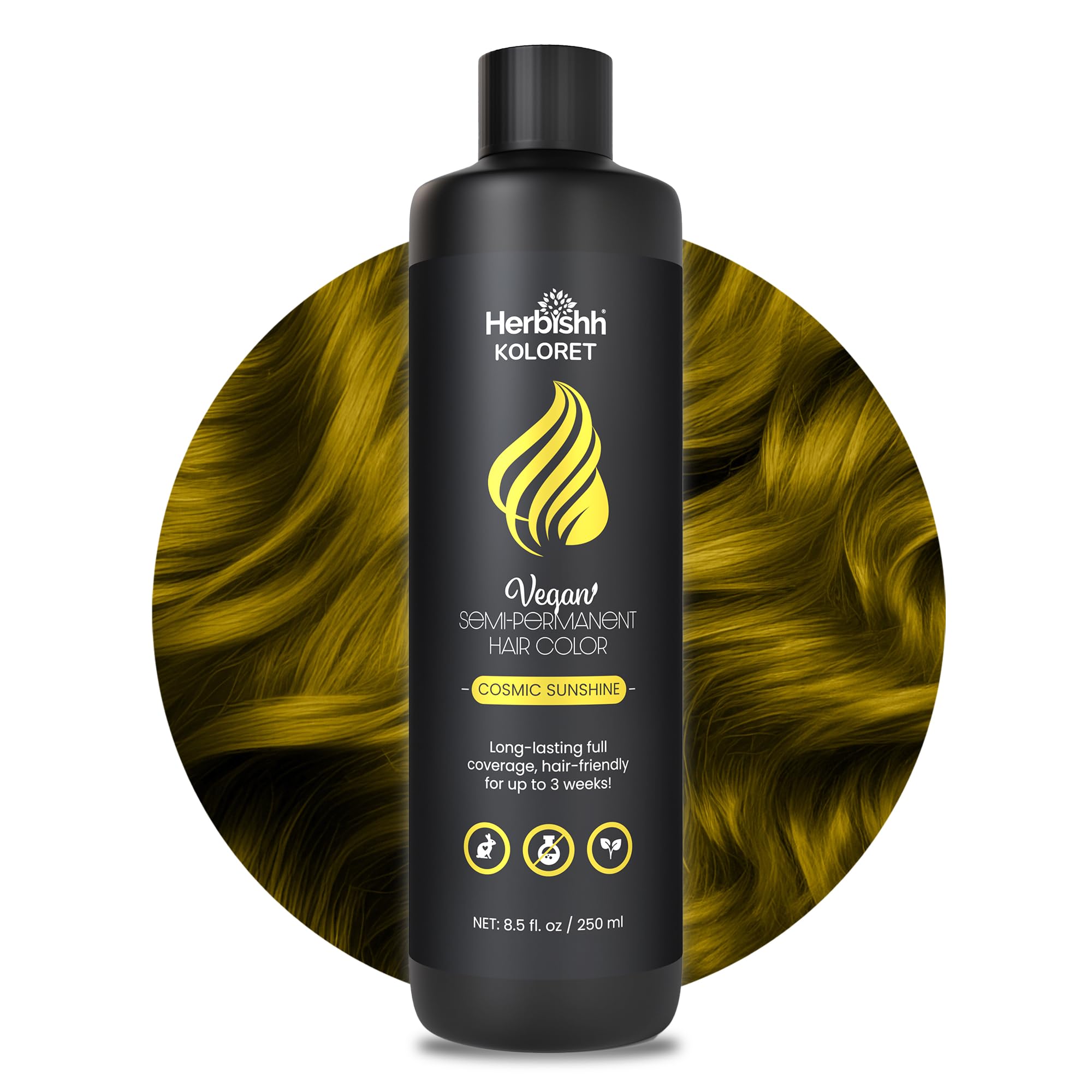 Amazon.com : Herbishh Koloret Cosmic Sunshine Semi Permanent Hair Color ...