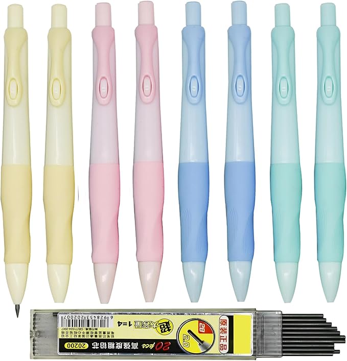 Amazon.com: Lopenle 12 Pack Mechanical Pencils with Grip Trainer ...