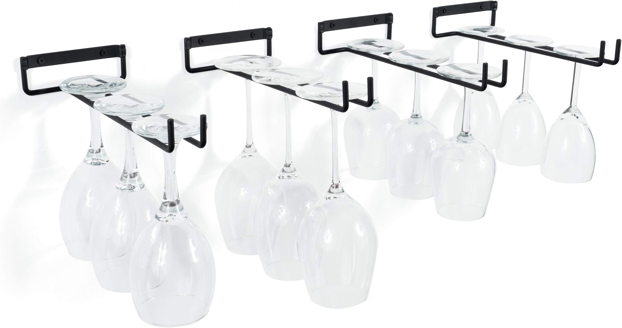 Amazon.com: Milkary 4 Pack Steamware Wine Glass Hanging Rack, Metal ...