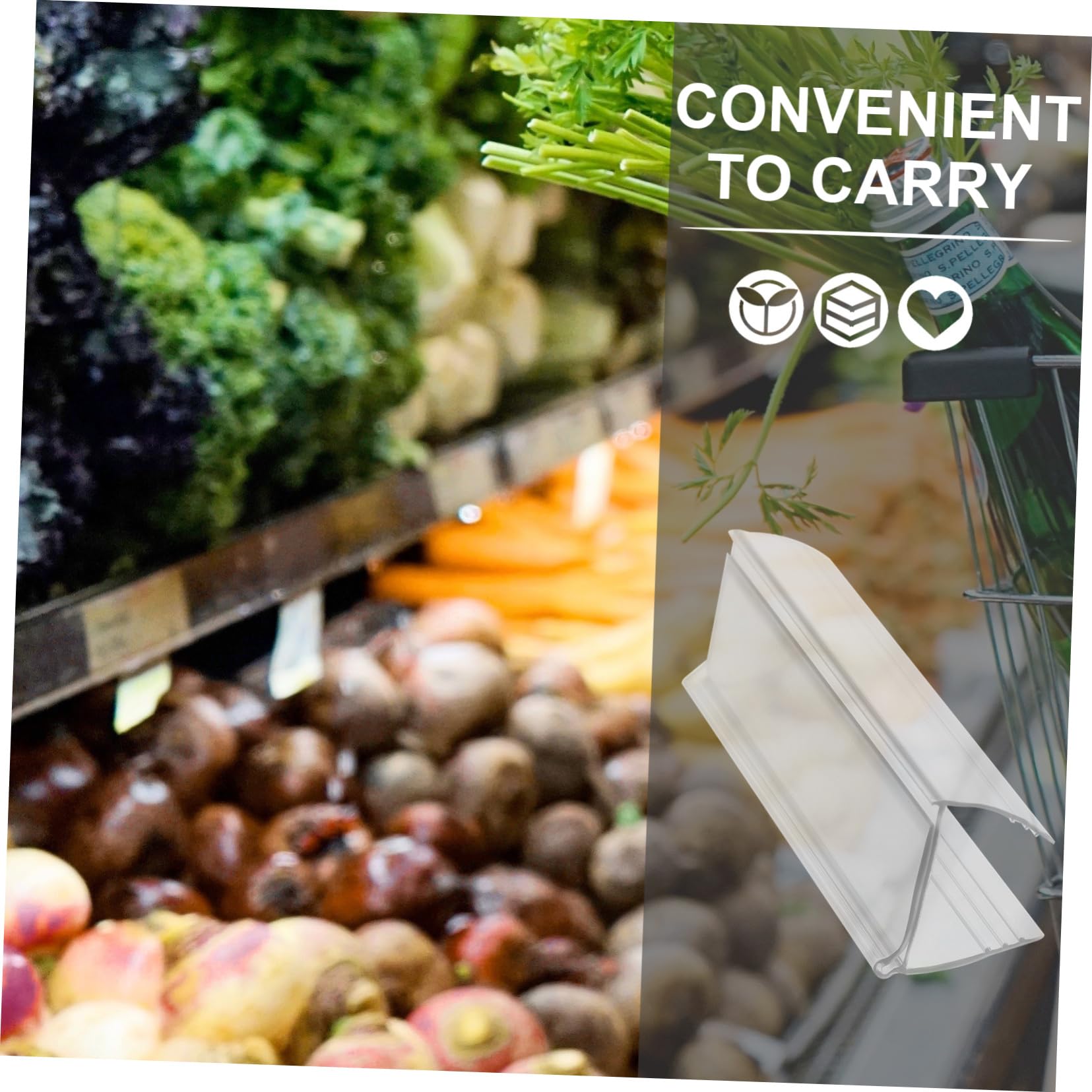 5 pk Label Slot Display Shelves Labels Emblems Sign Display Holder ...