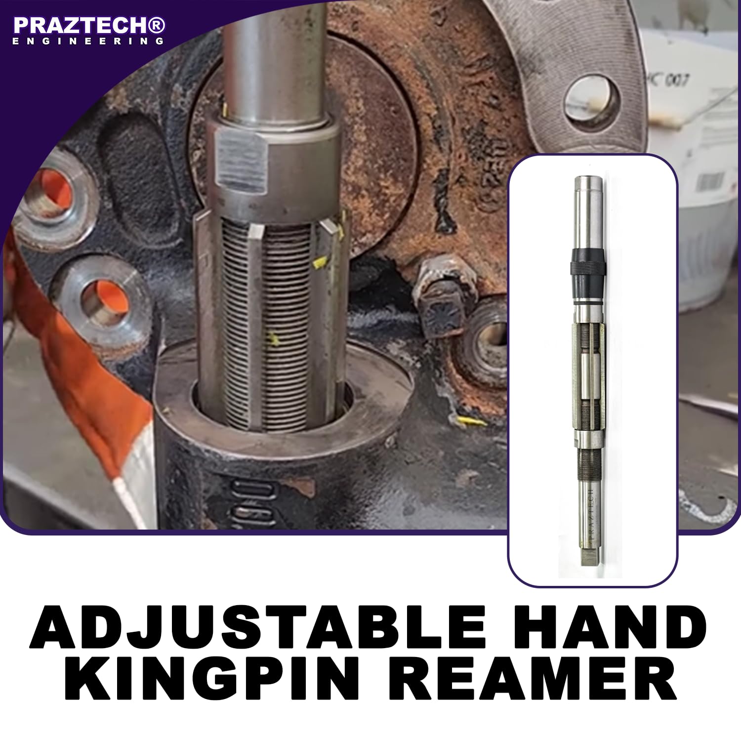 Snapklik.com : PRAZTECH 2-Tool Set Adjustable Hand KINGPIN Reamer