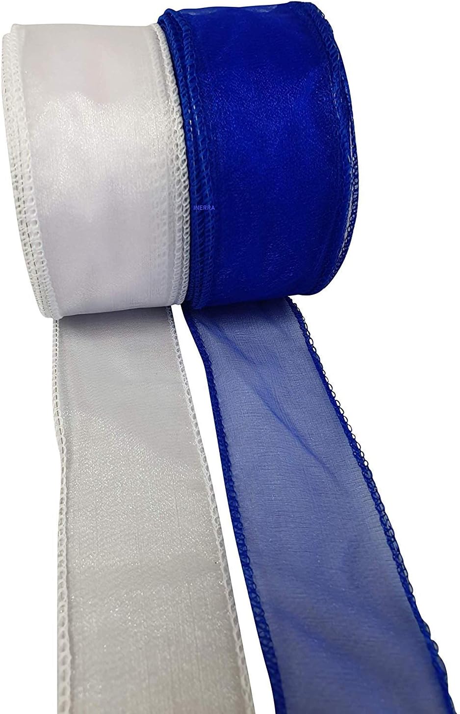 INERRA Wired Edge Organza Chiffon Ribbon Multipack - 2 x 20 Metre Rolls ...