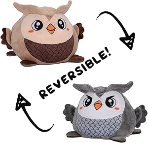 VERSAINSECT e Sided Owl Plushie Toy Huggable and Soft Sensory ...
