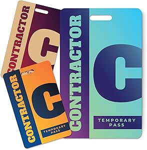 Amazon.com : Contractor Badges, Custom Print, Heavy Duty (Without Logo ...