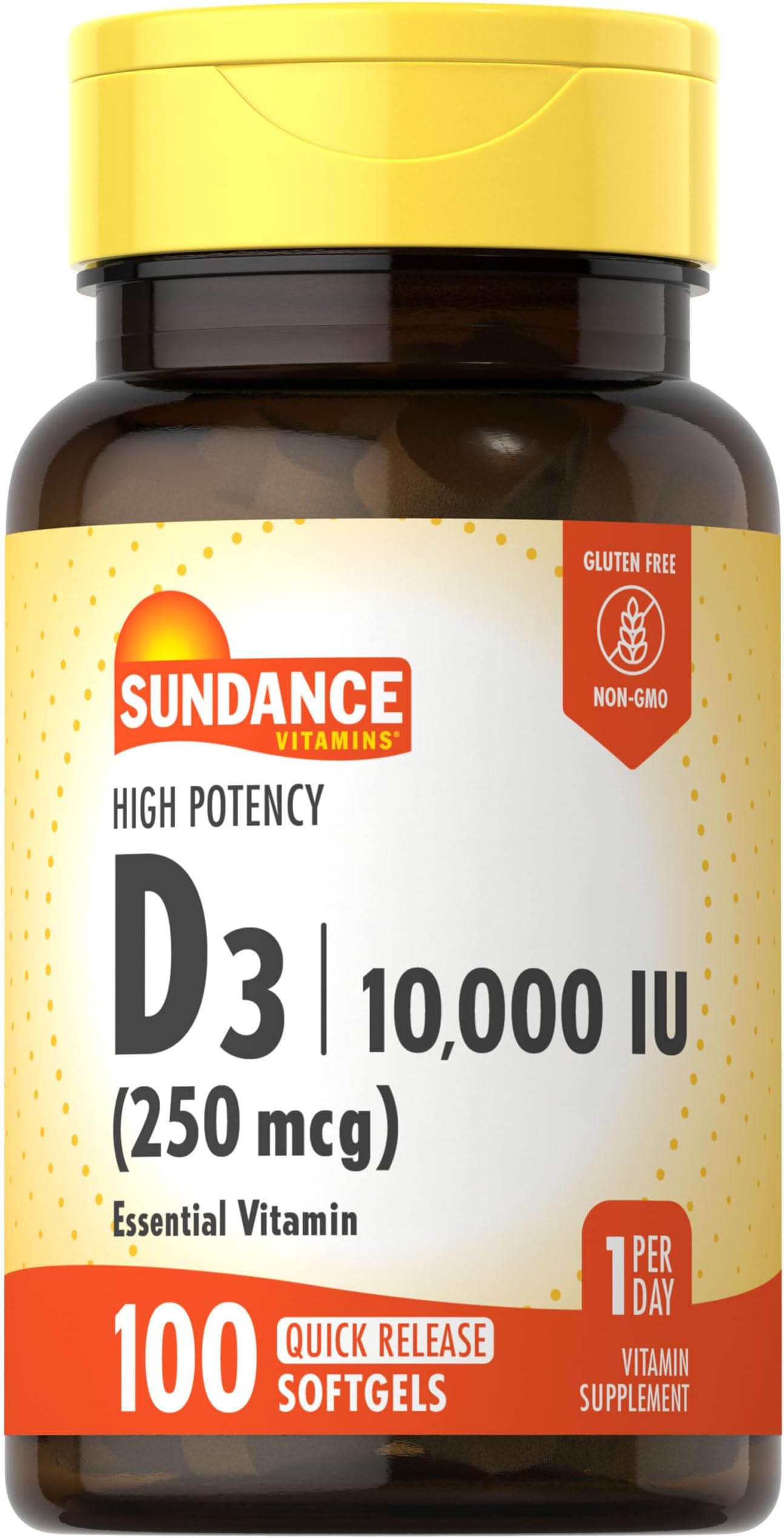 Amazon.com: Sundance Vitamin D3 10,000 IU (250 mcg) | 100 Softgels ...