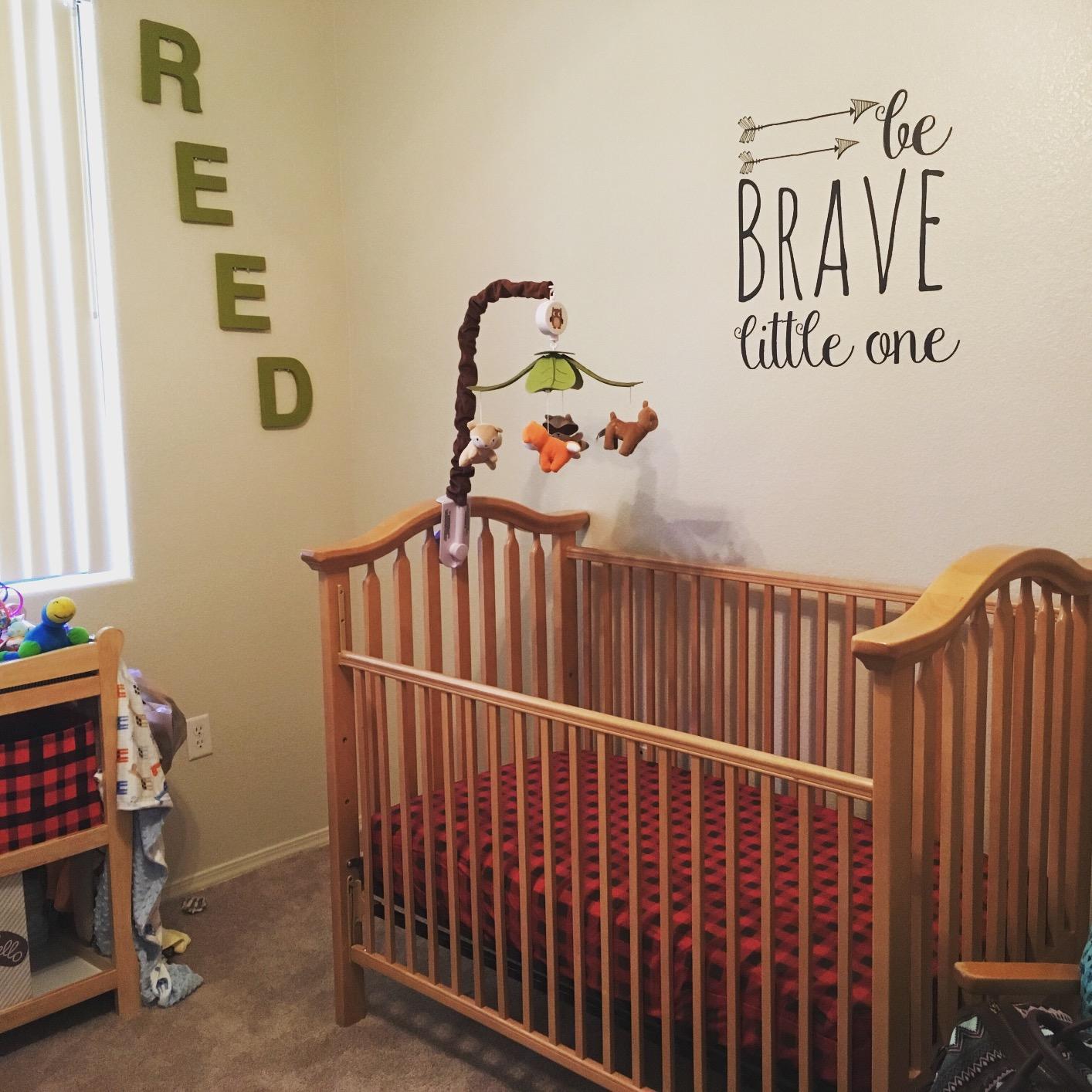 Amazon.com: Be Brave Little One Wall Decal Quote - Nursery Wall Decals ...