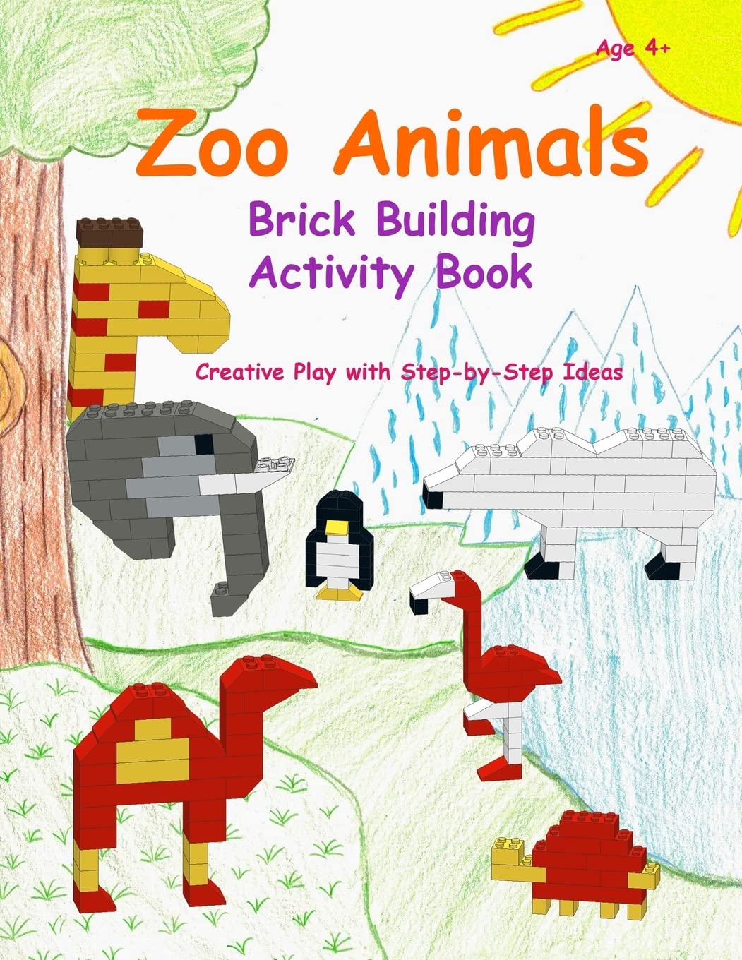 Zoo Animals - Brick Building Activity Book: This New Children's Guide ...