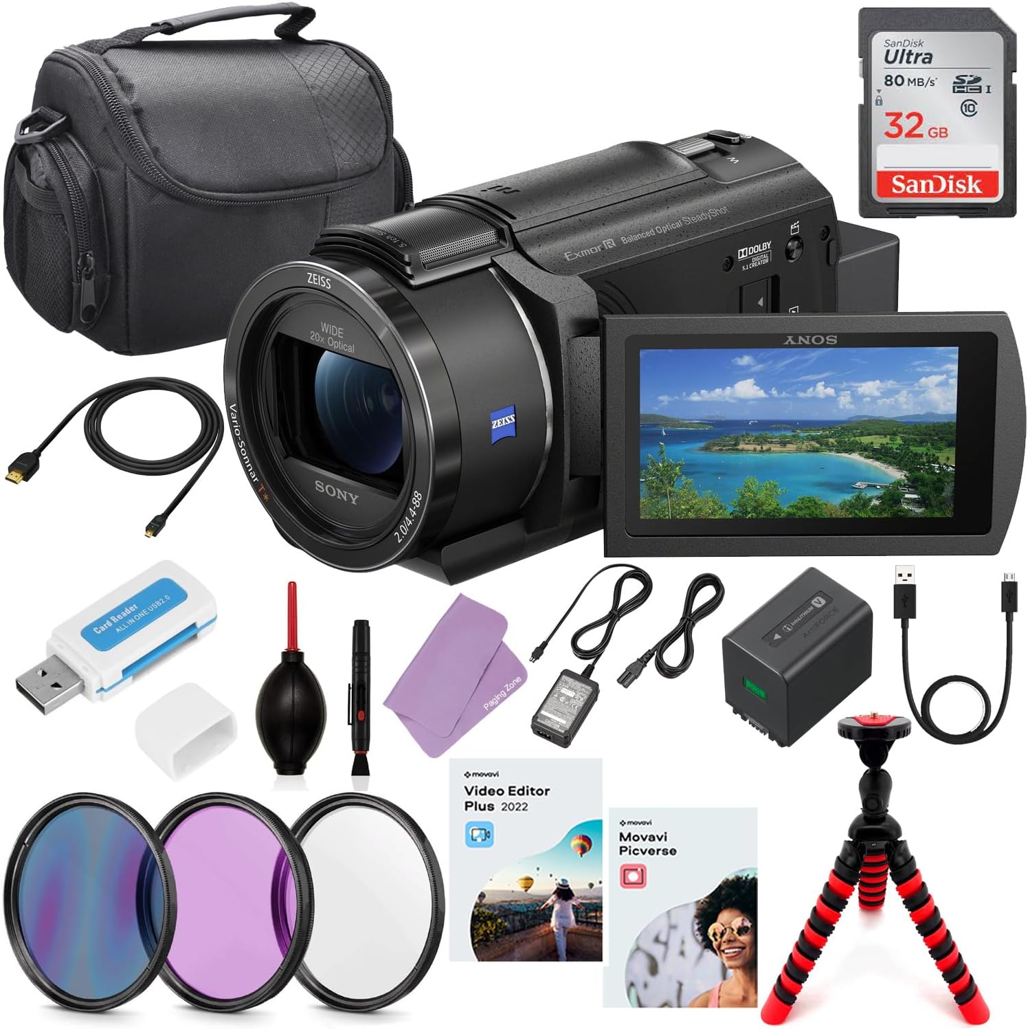 Amazon.com : Sony FDR-AX43 UHD 4K Handycam Camcorder (FDR-AX43A/B ...