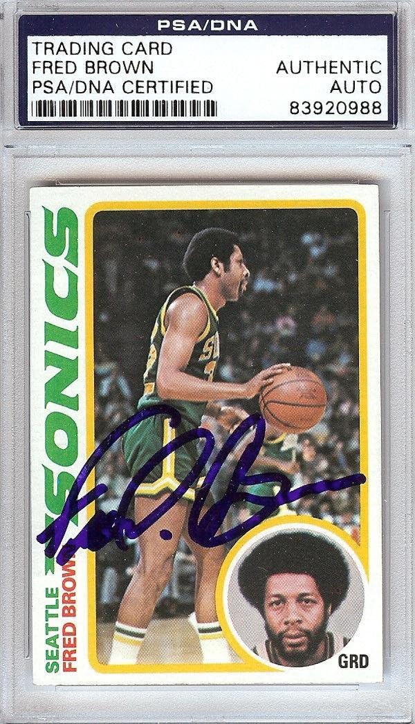 Downtown Fred Brown Autographed 1978 Topps Card Supersonics 83920988 ...