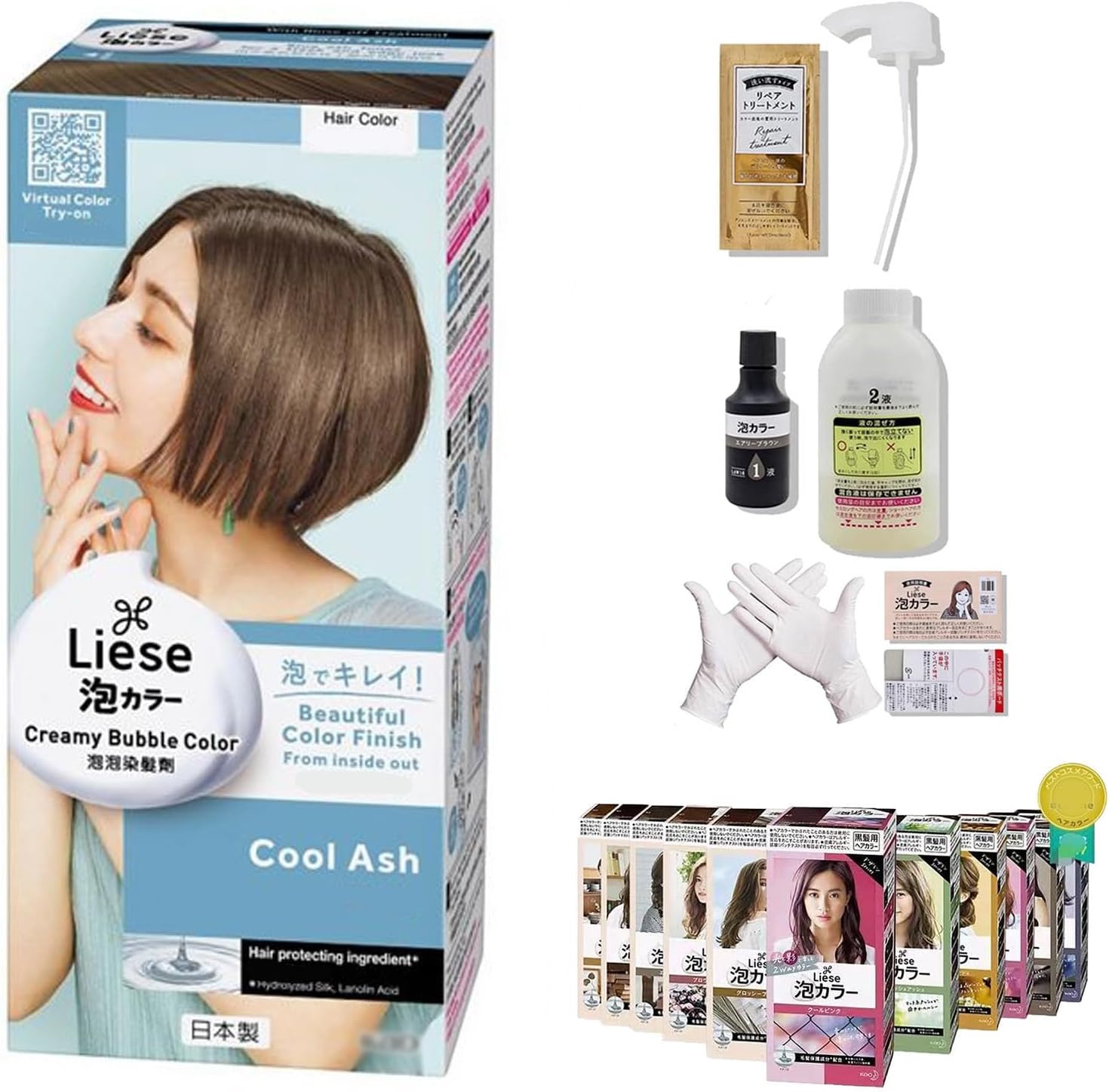 Amazon.com : Liese Bubble Hair Color, Liese Hair Dye, Liese Bubble Hair ...