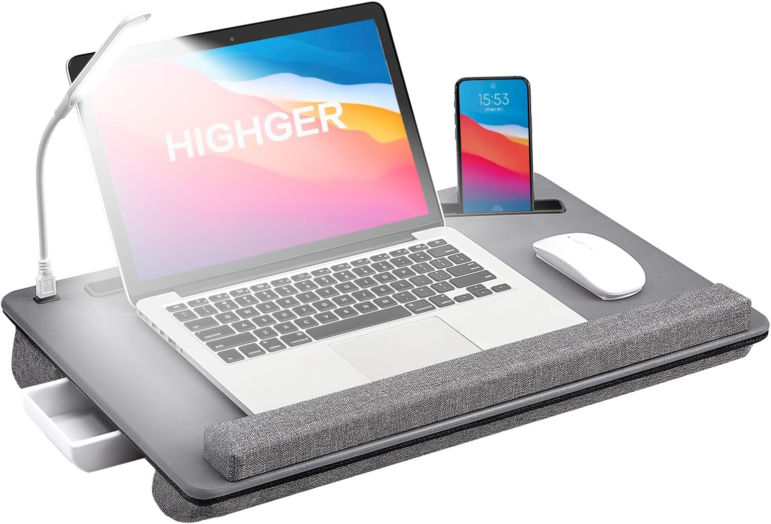 Amazon.com: Lap Desk fits up to 17' Laptop,Non-Slip Leather Laptop Desk ...