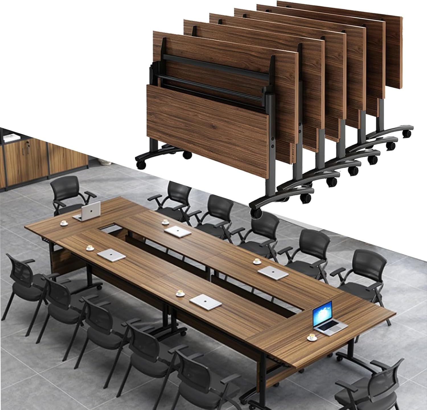 Amazon.com: bbyekctc Conference Room Tables, 6 Pack Commercial Folding ...