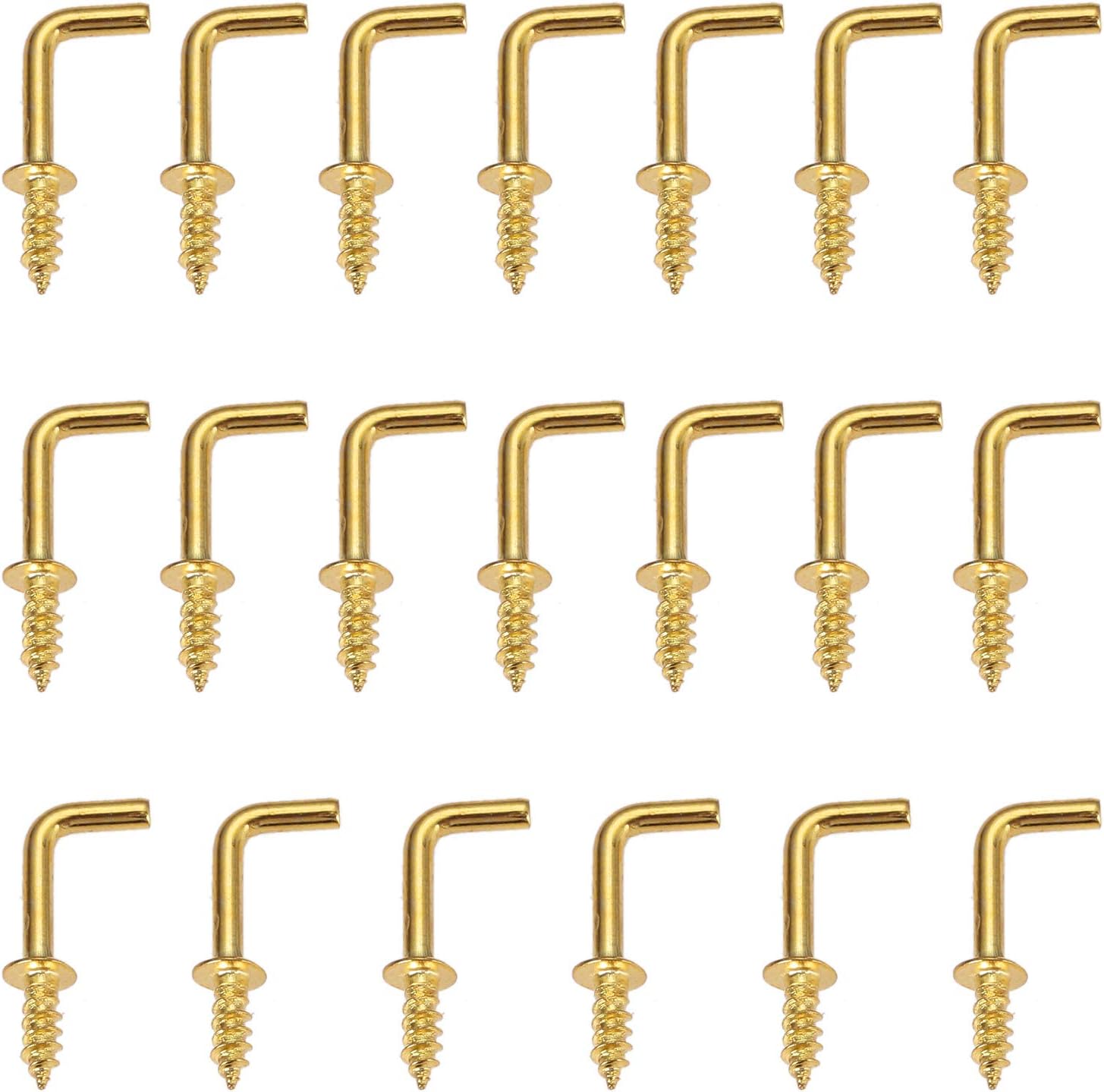Amazon.com: IDEALSV 100 Pcs Black Bronze Screw in Hooks Small 5/8" L ...