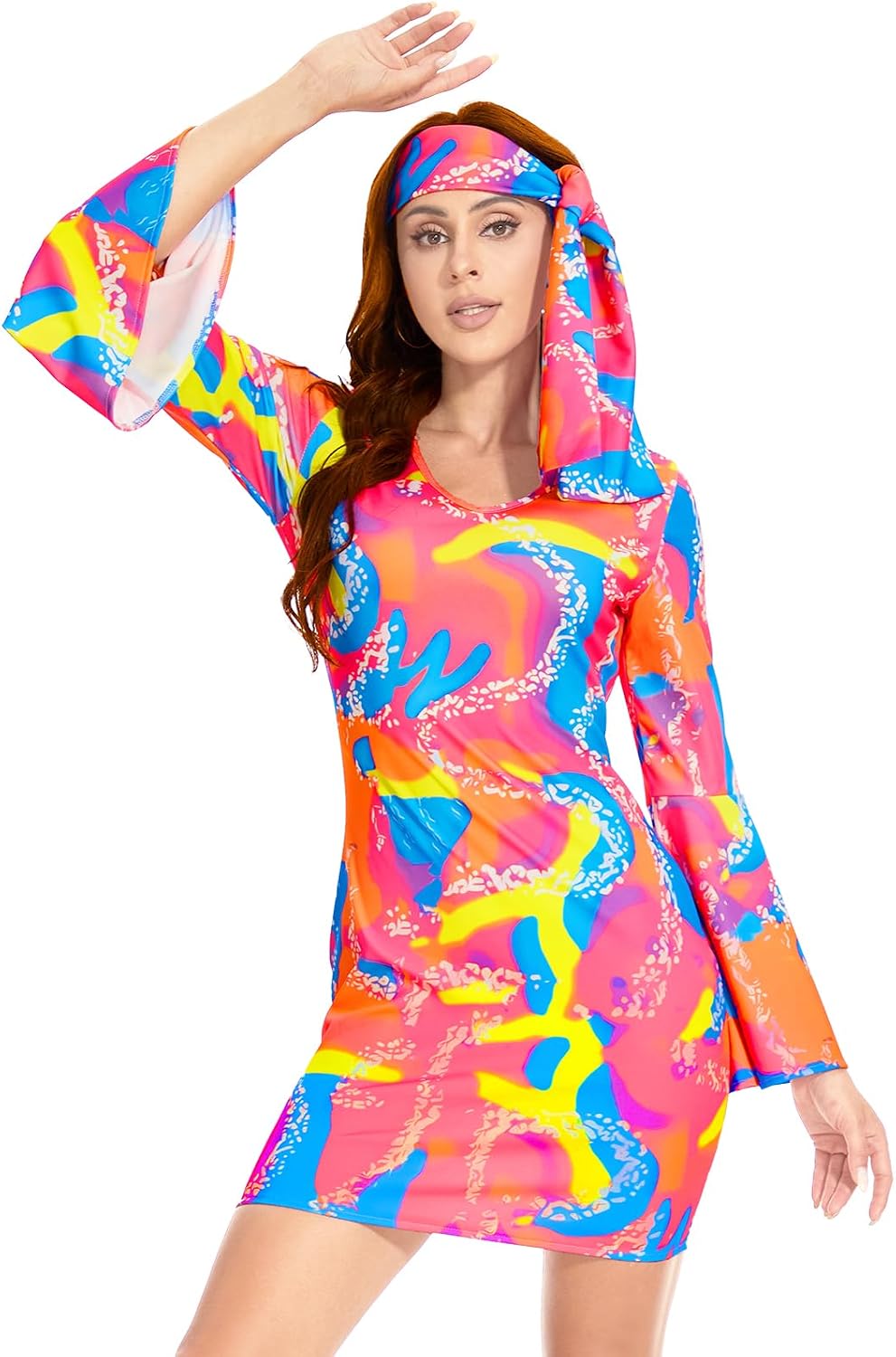 Amazon.com: Yonroik 60s 70s Disco Outfit Hippie Costume for Women, 70s ...