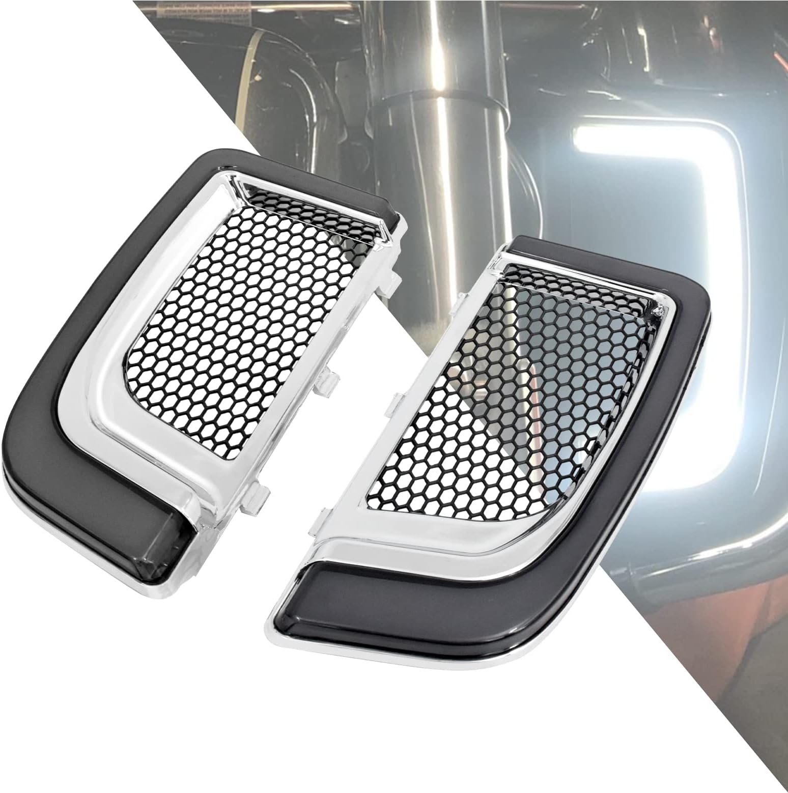 Amazon.com: HCmotorku Motorcycle LED Fairing Lower Grills Turn Signal ...