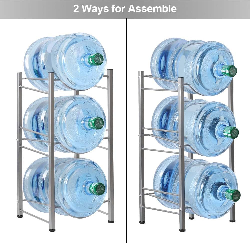 ETELI Water Cooler Jug Rack 3 Tier Water Storage Rack 5 Gallon Water ...
