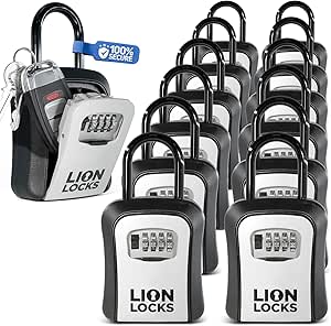 Amazon.com: Key Lock Box for Keys with Code (12 Pack) 4 Digit ...
