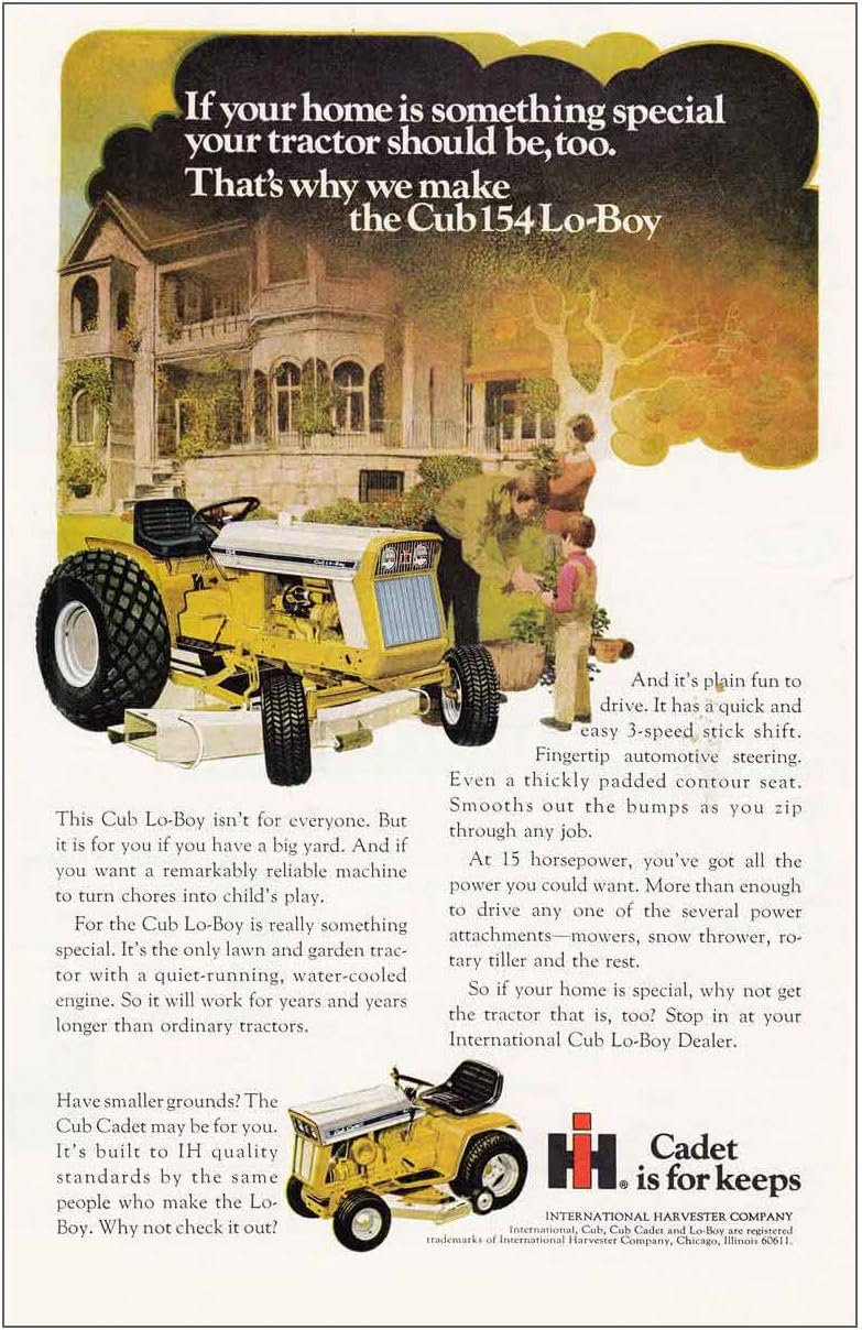 Amazon.com: RelicPaper 1971 Cub Cadet 154 Lo-Boy: If Your Home is ...
