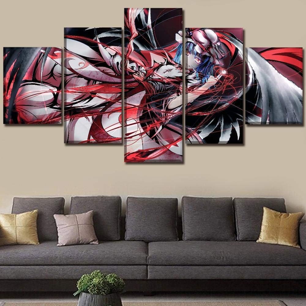 Amazon.com: Five Paintings of Anime Canvas, Wall Art Pictures, Modern ...