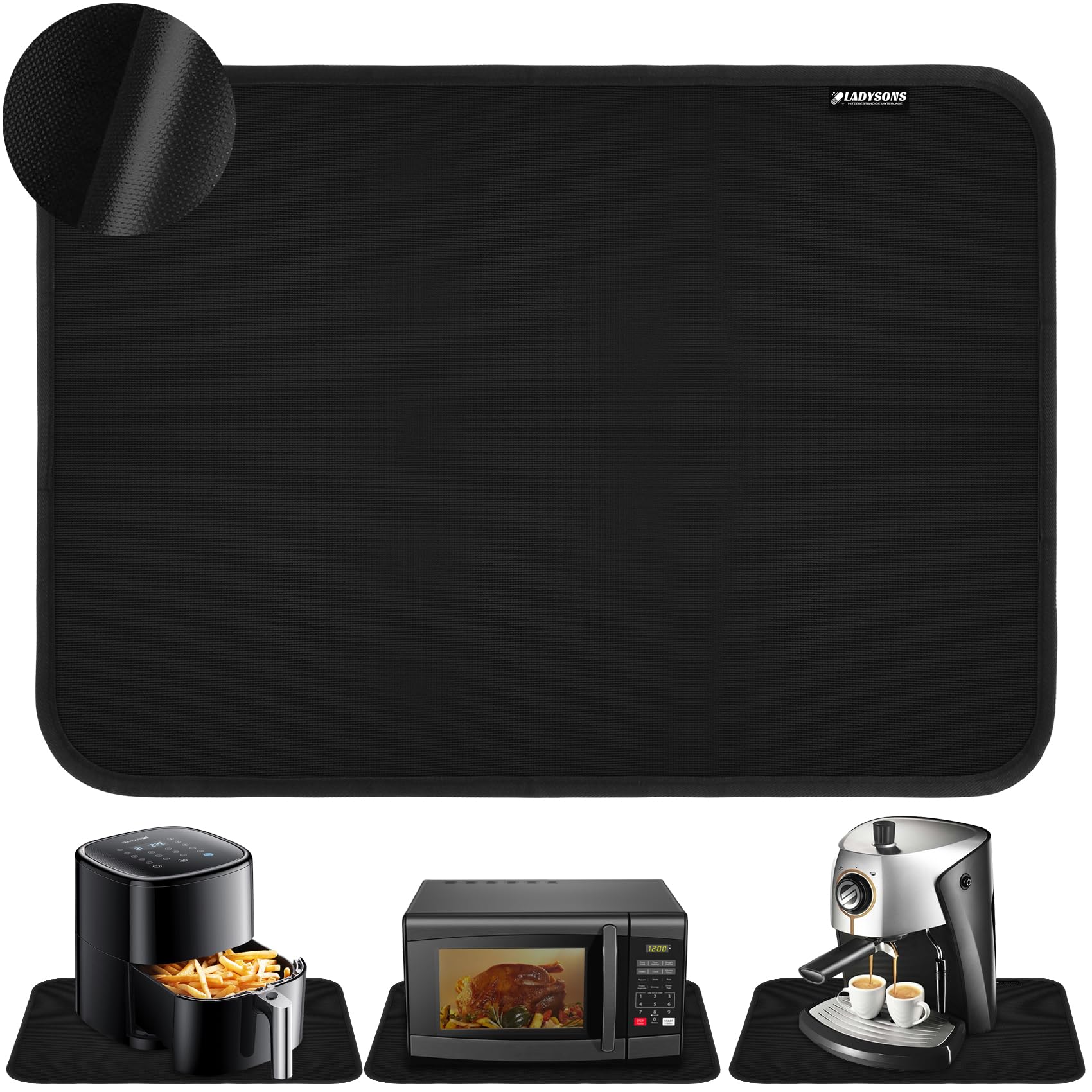 Heat Resistant Mat, 70 x 50 cm, Fireproof Silicone Mats for Table Top ...