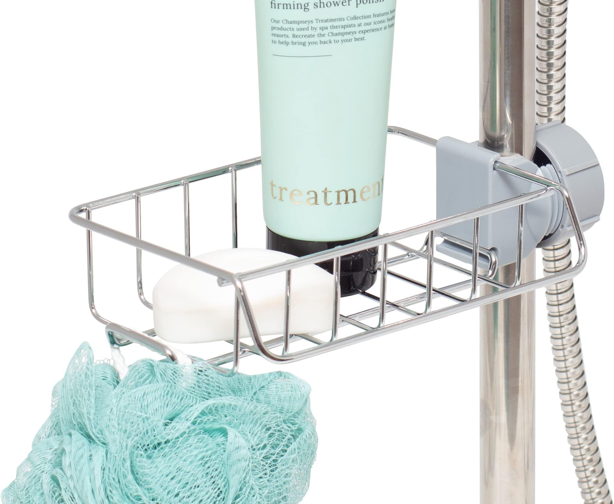 simplywire - Shower Storage Caddy - Screws onto Shower Pole - No Drill ...