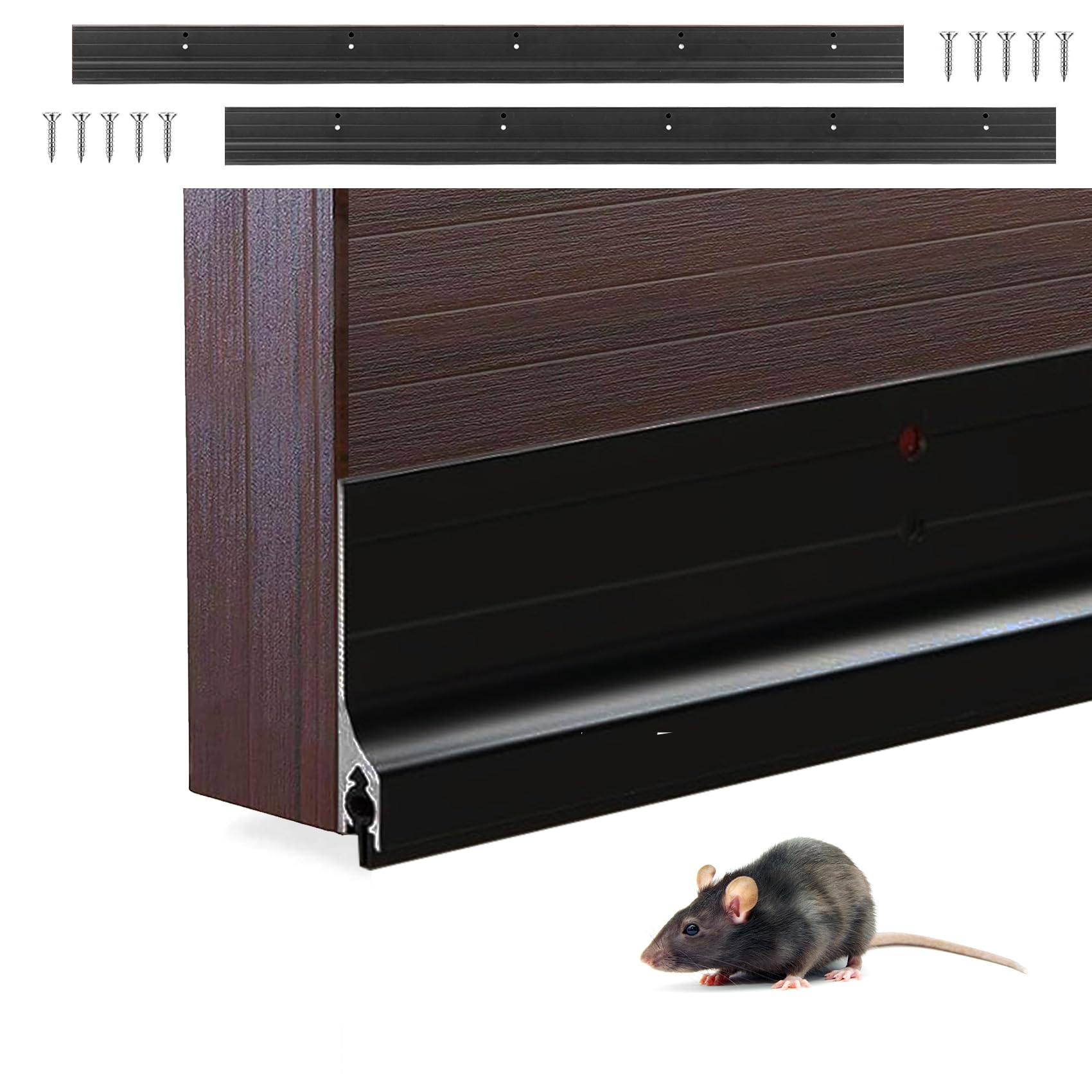 Snapklik.com : 2 Pcs Metal Door Draft Mouse Stopper Bottom Of Door Barrier