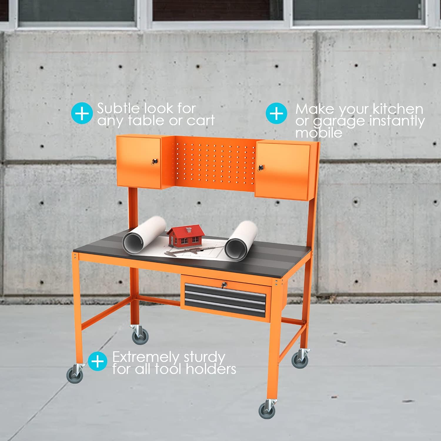 Stem Casters Locking Metal Swivel Wheel Workbench Dolly Heavy Duty ...