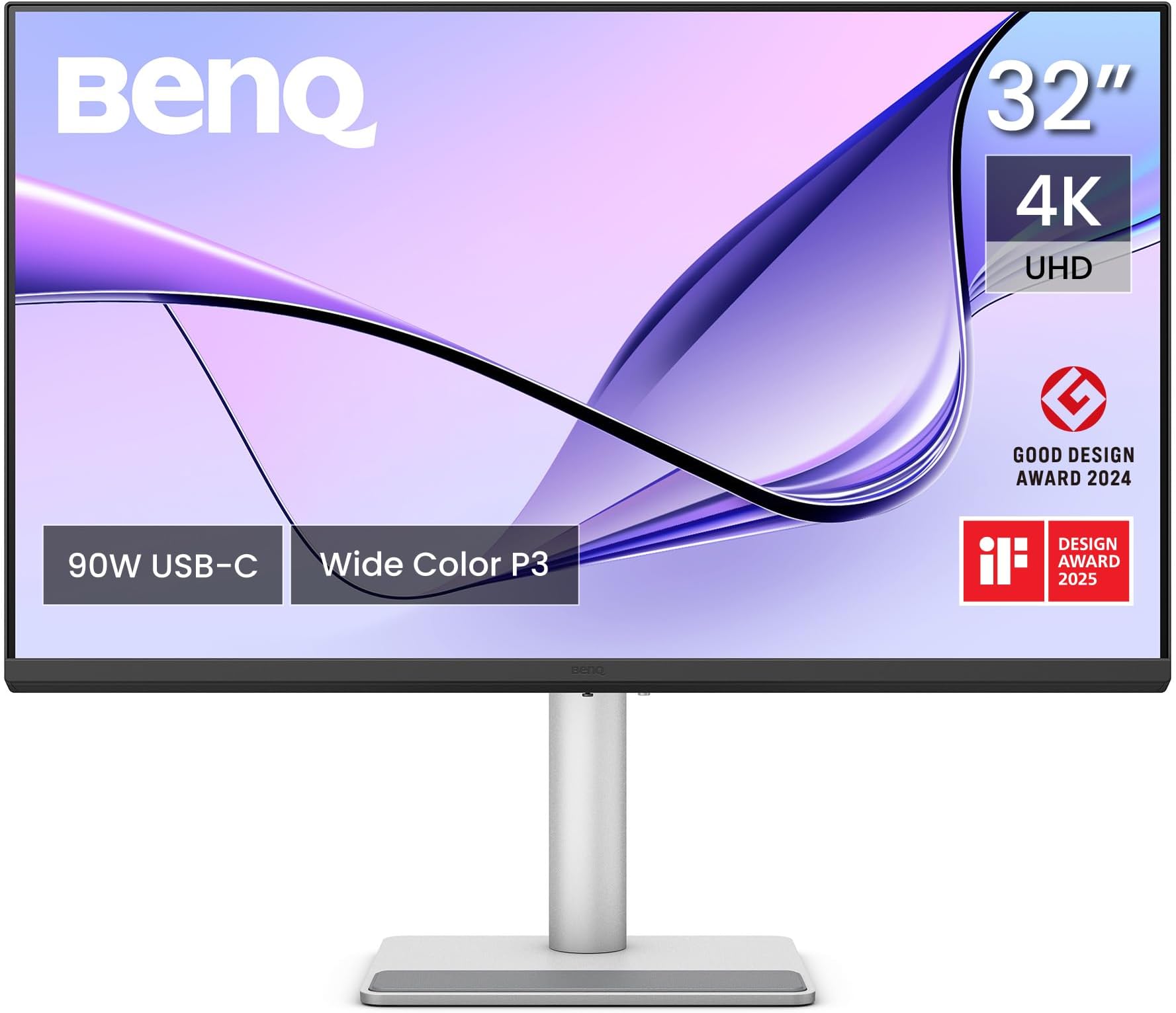 Monitor BenQ 32" MA320U 4K para Macbook® Pro/Air, 2 x USB-C, fonte 90W ...
