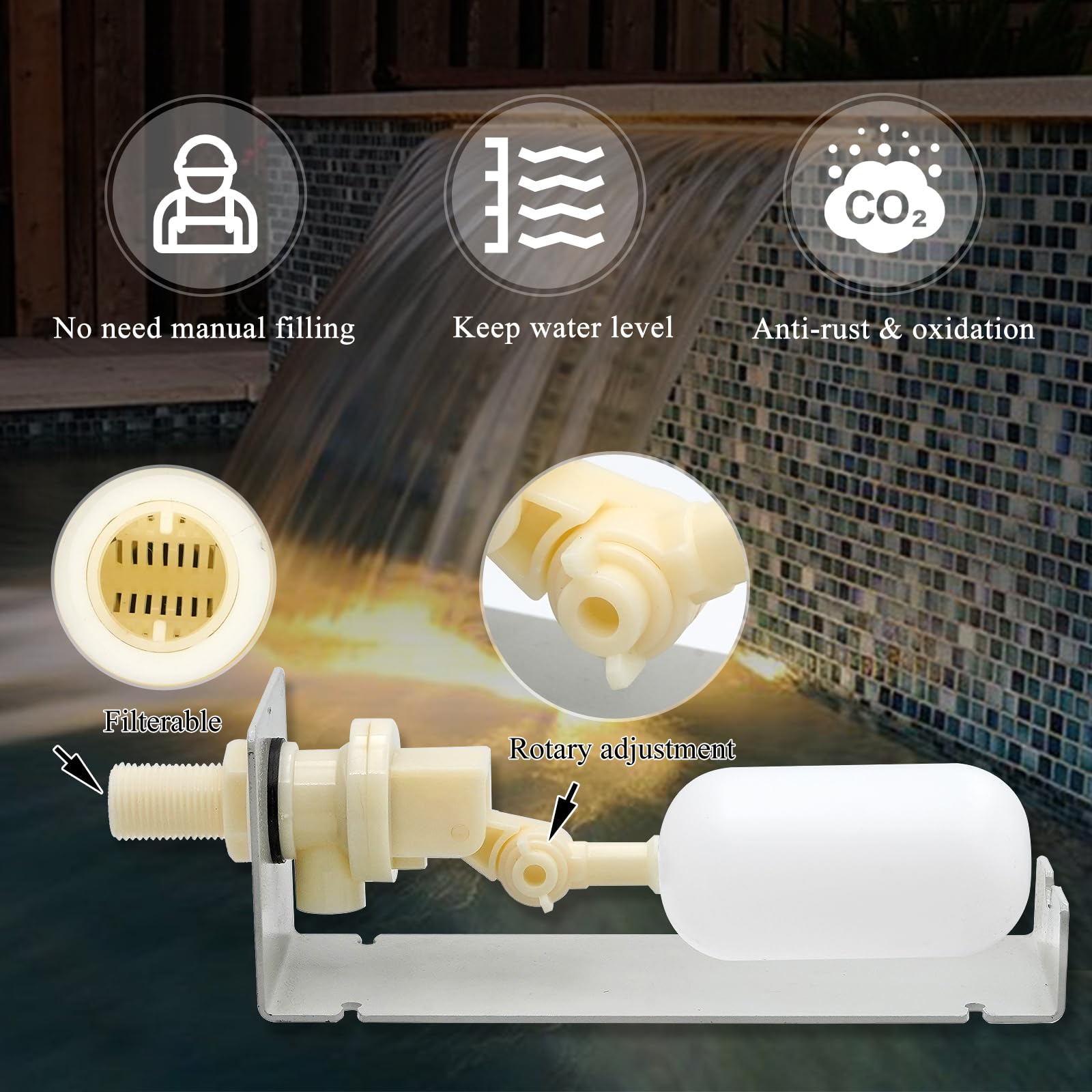 Snapklik.com : PAMUNULA Outdoor Fountain Auto Fill System