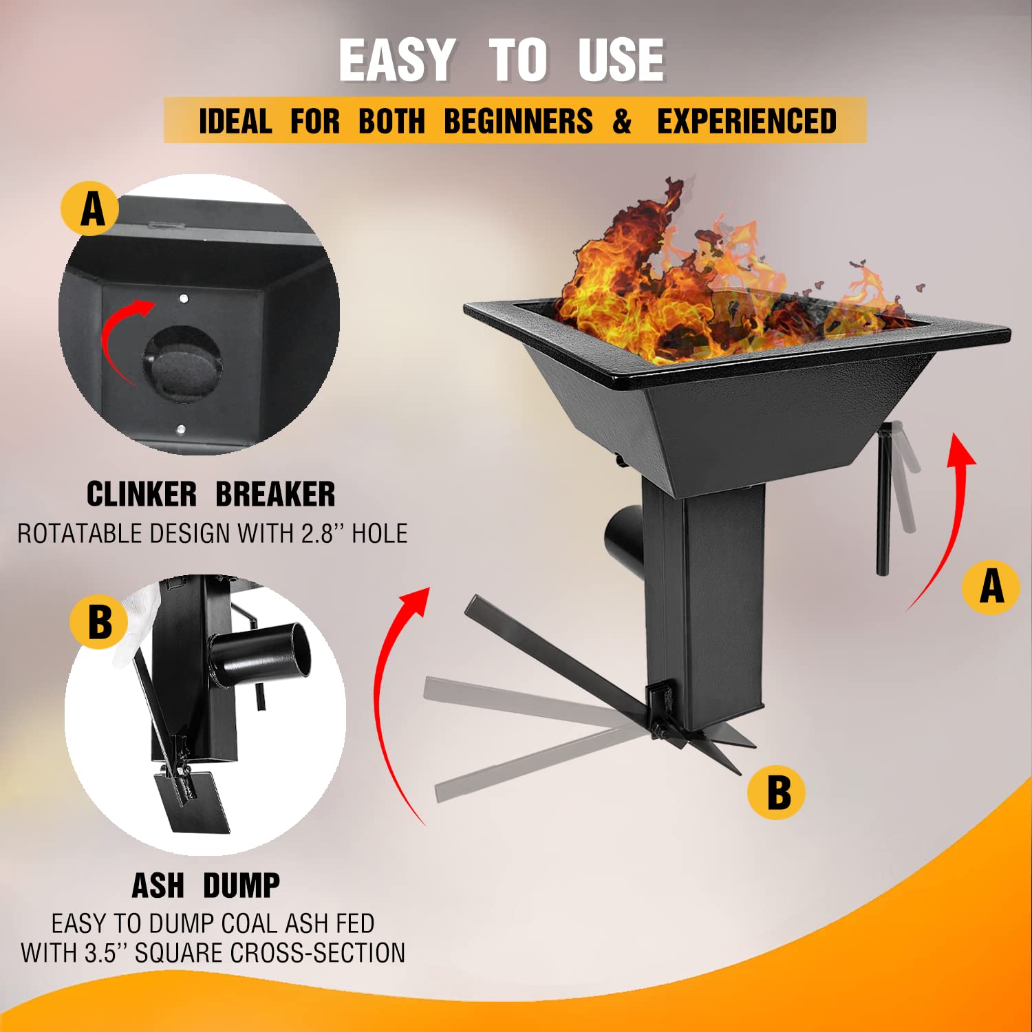 Snapklik.com : Upgraded Blacksmiths Welded Coal Forge Firepot, 10 X 12 ...