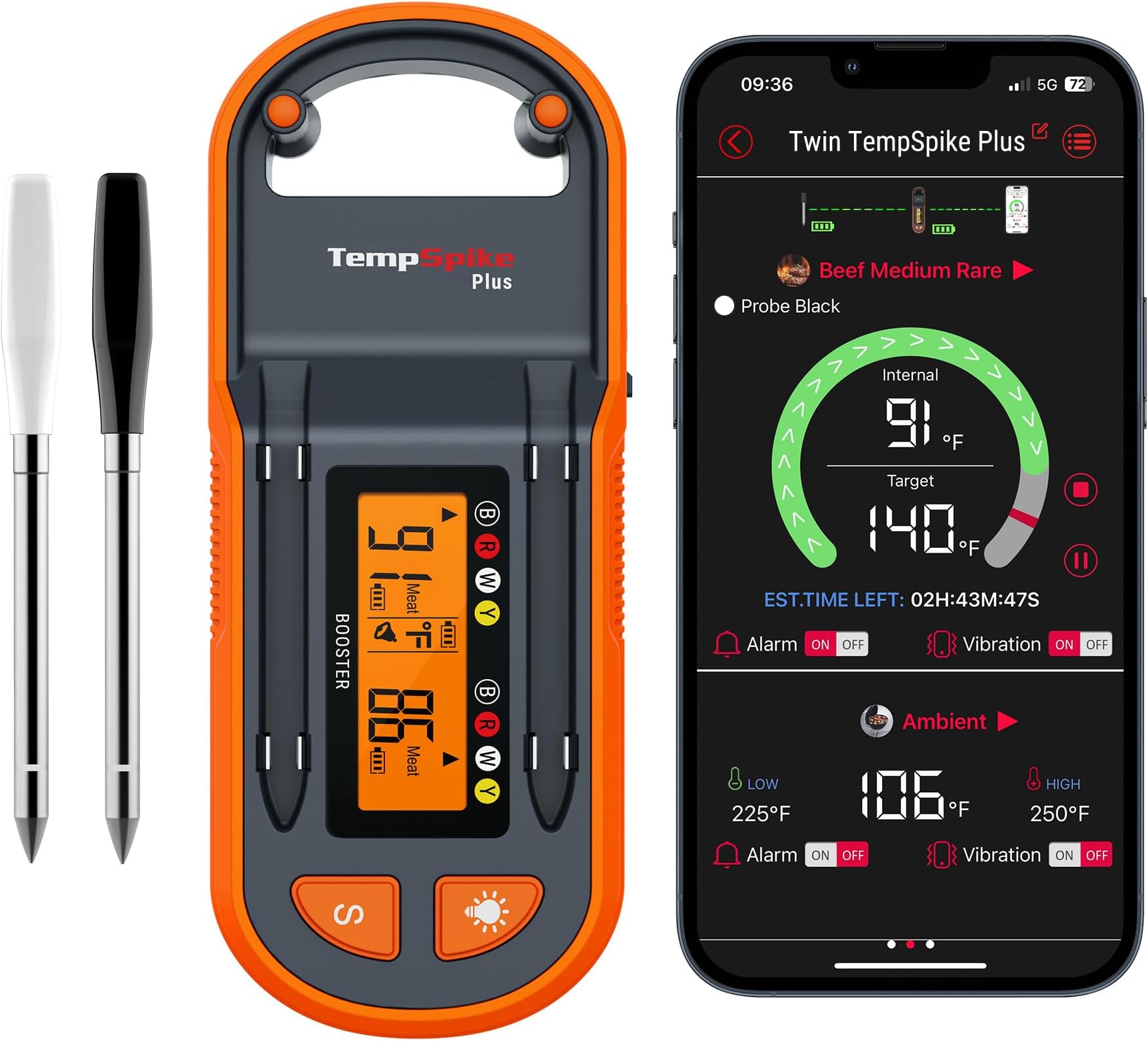 Amazon.com: TempSpike Wireless Meat Thermometer Digital with App, WiFi ...
