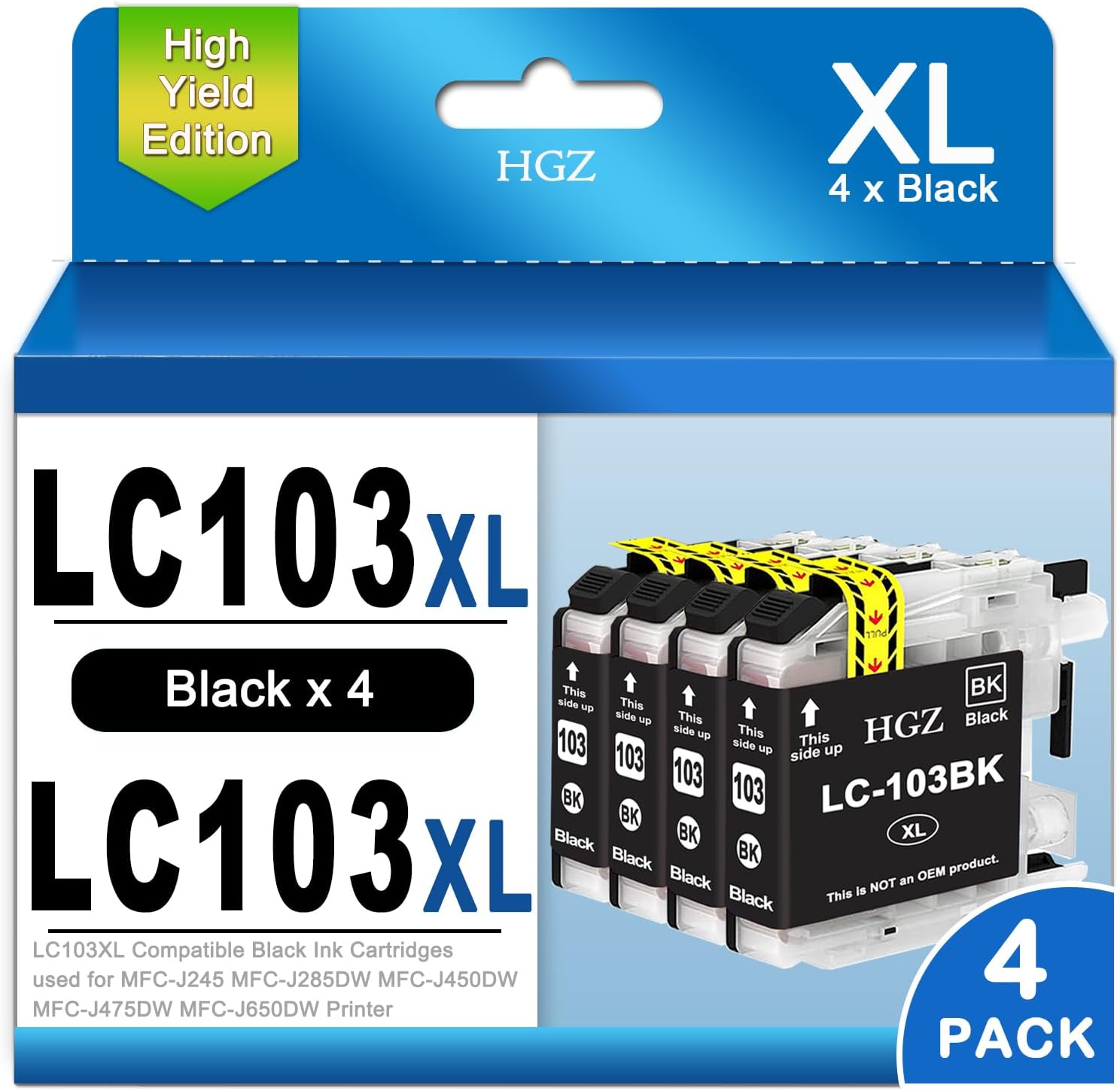 Amazon.com: ColorPrint Compatible LC103BK Ink Cartridge Replacement for ...