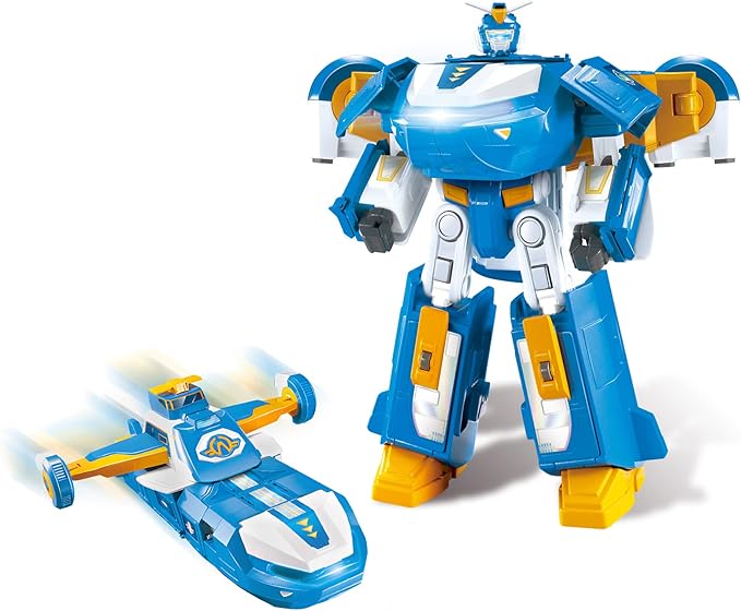 Amazon.com: Super Wings 3-in-1 World Aircraft Transforming Robot with ...