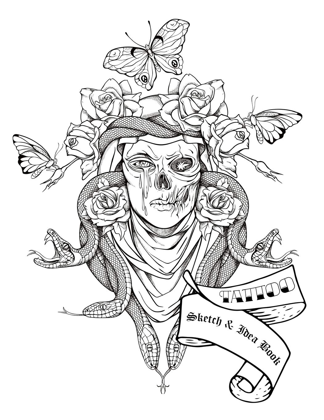 Tattoo Sketch & Idea Book: Design Notes, Placement & Color Pallet ...