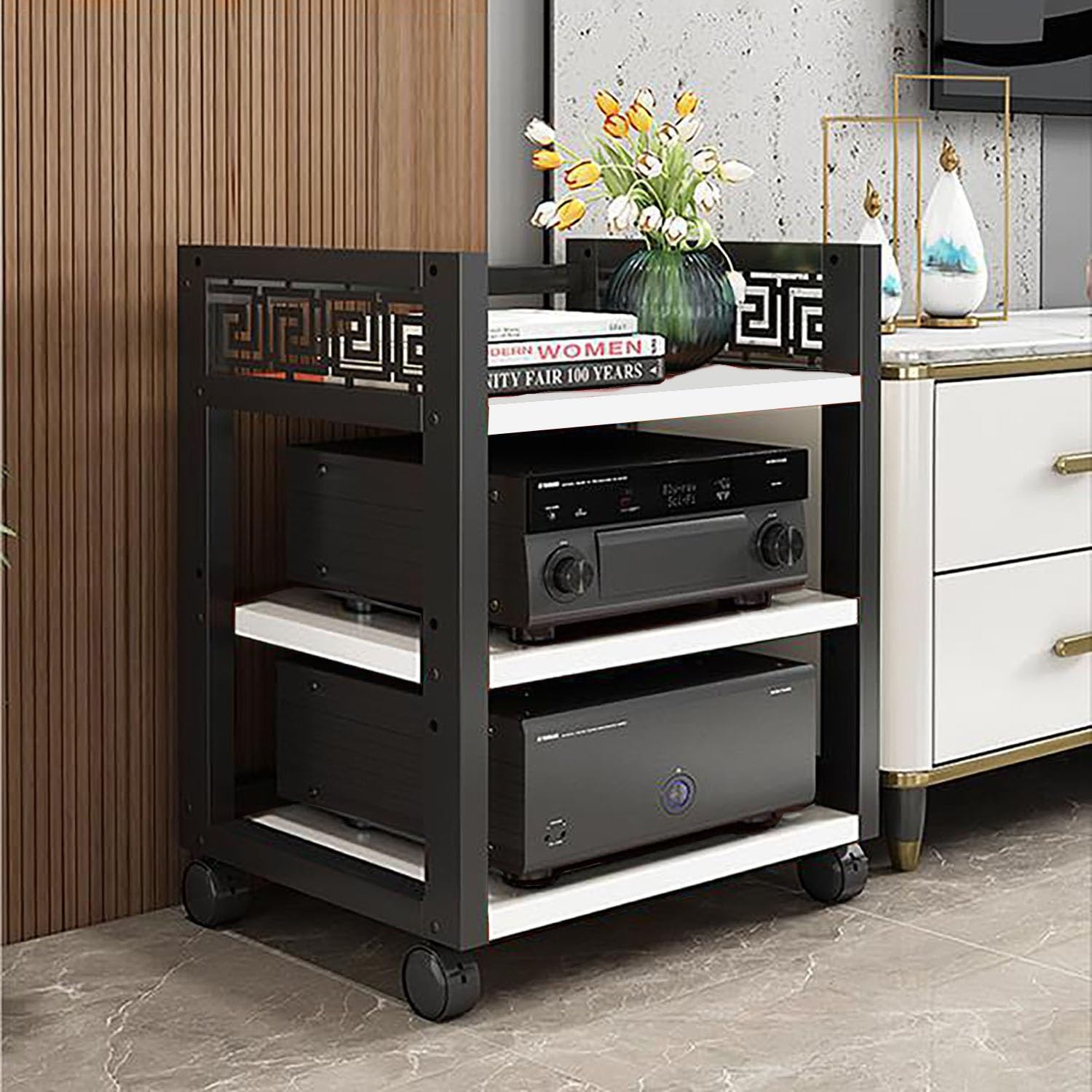 Amazon.co.jp: 3/4/5 段 AV メディア スタンド、 オーディオ ビデオ メディア スタンド、 ステレオ ラック オーディオ ...