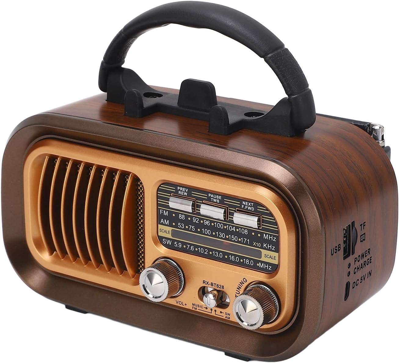 Altavoz Radio Vintage Bluetooths, 3 Bandas, Multifuncional, Portátil ...