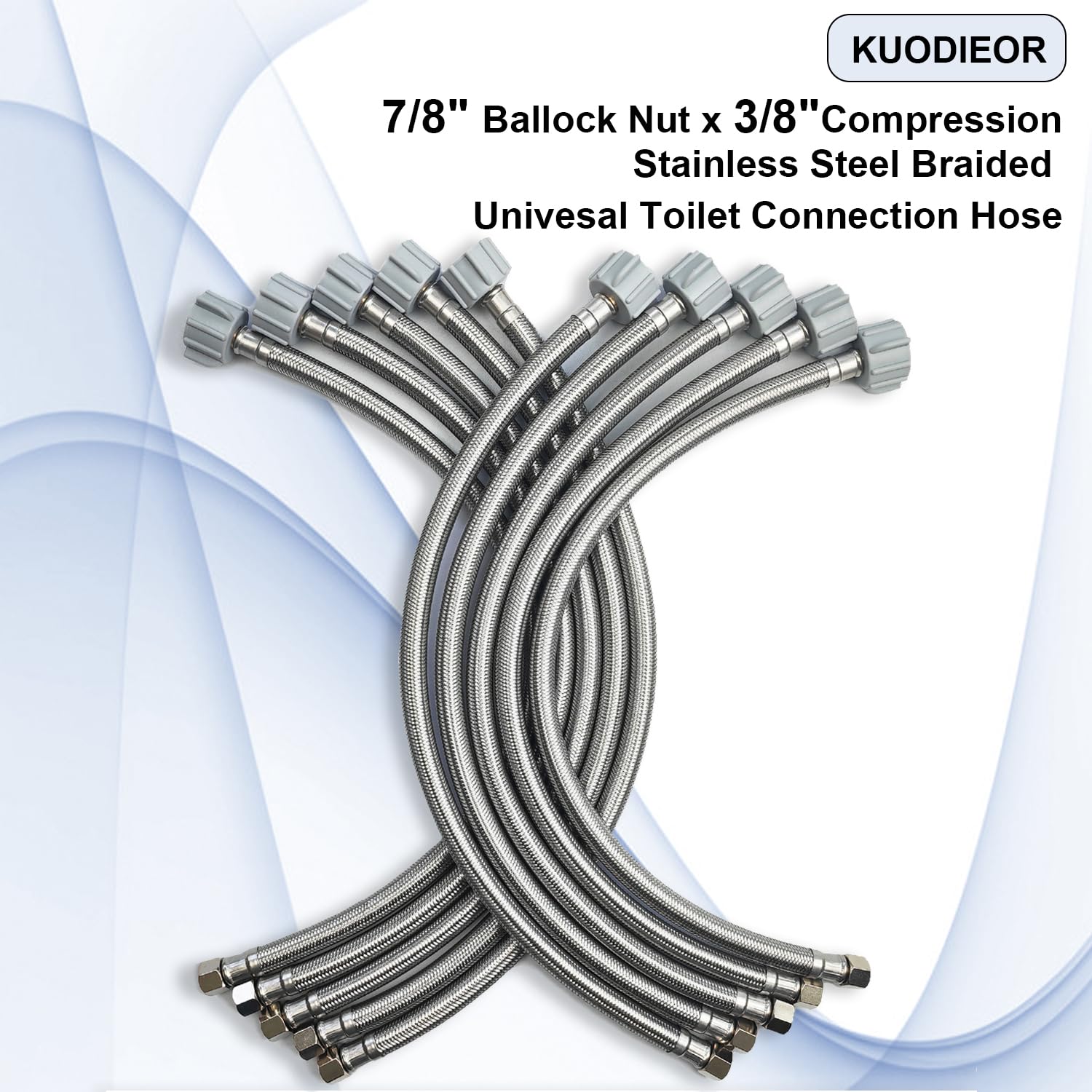 Snapklik.com : Universal Flexible Toilet Connector, 12-Inch X 3/8" Comp ...