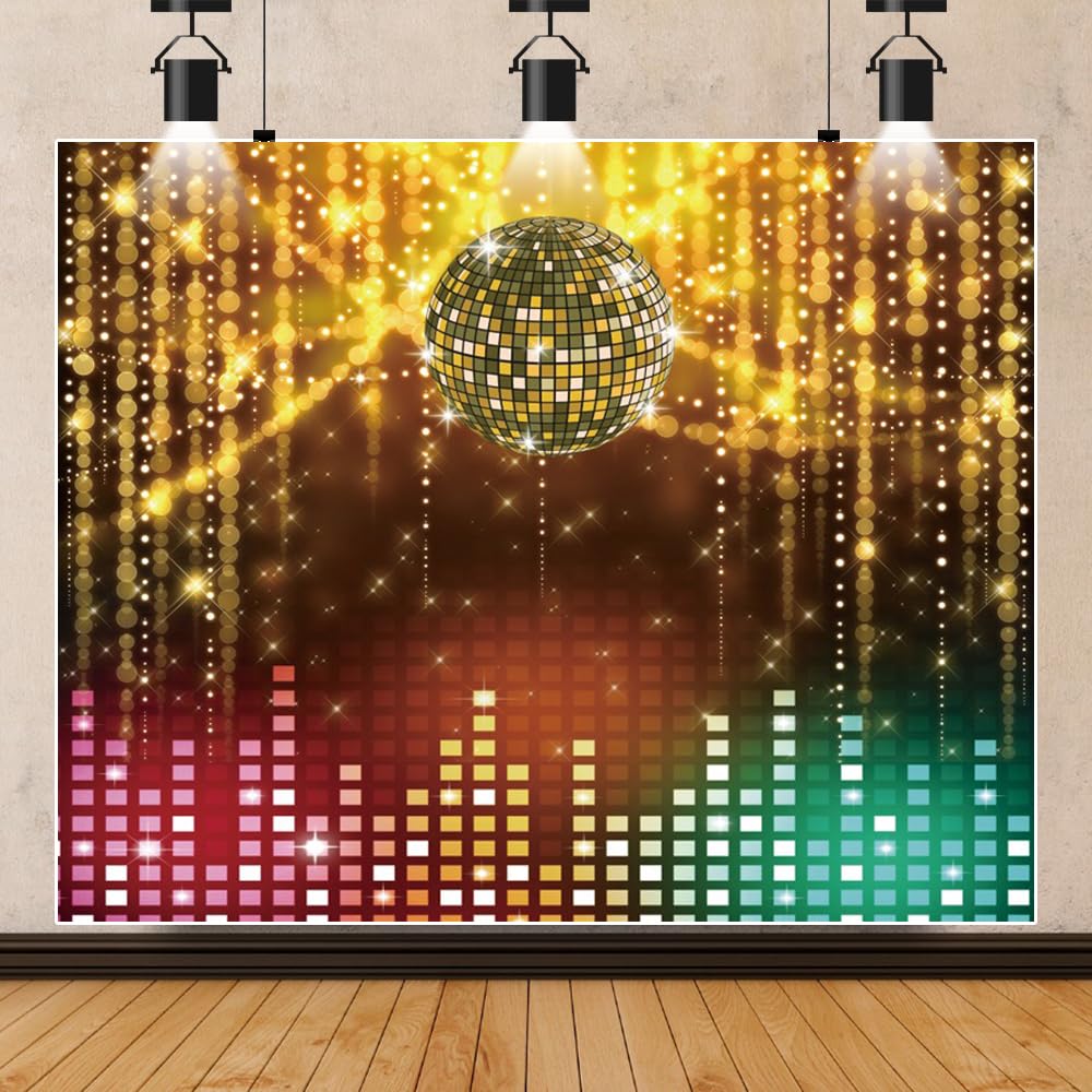 Amazon.com : 10x8ft Disco Backdrop Disco Ball Stage Backdrop Retro ...