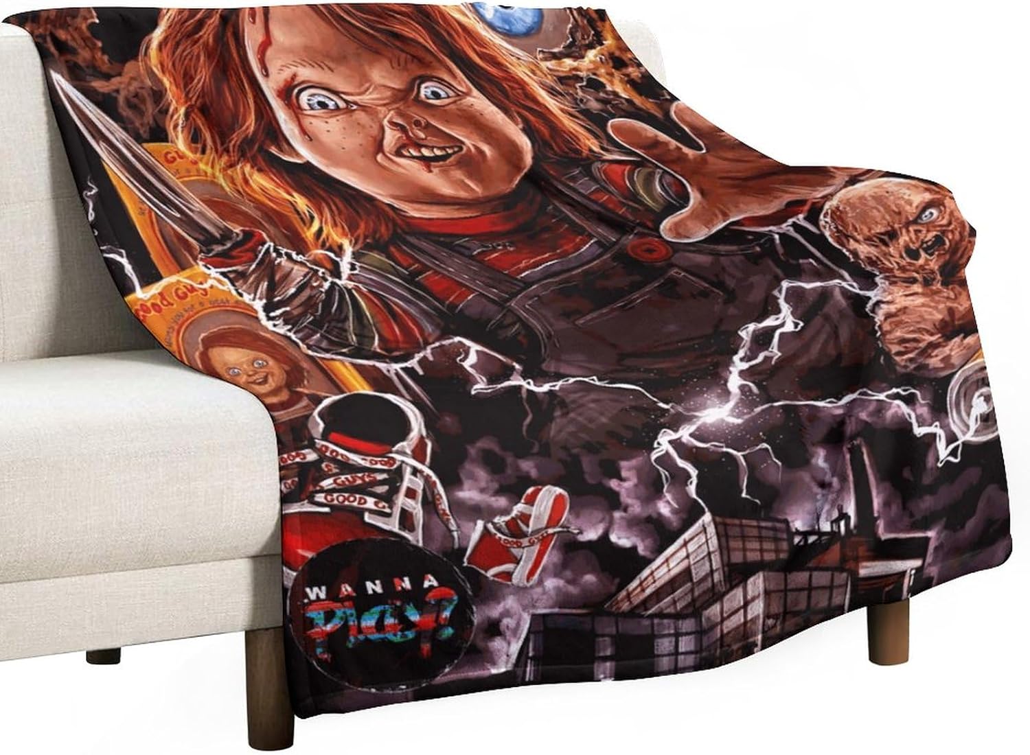Amazon.com: OneFale Horror Movie Blanket Flannel Throw Blanket Horror ...