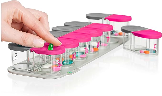 Amazon.com: Sagely Smart XL Weekly Pill Organizer - 7 Day Pill Box 2 ...