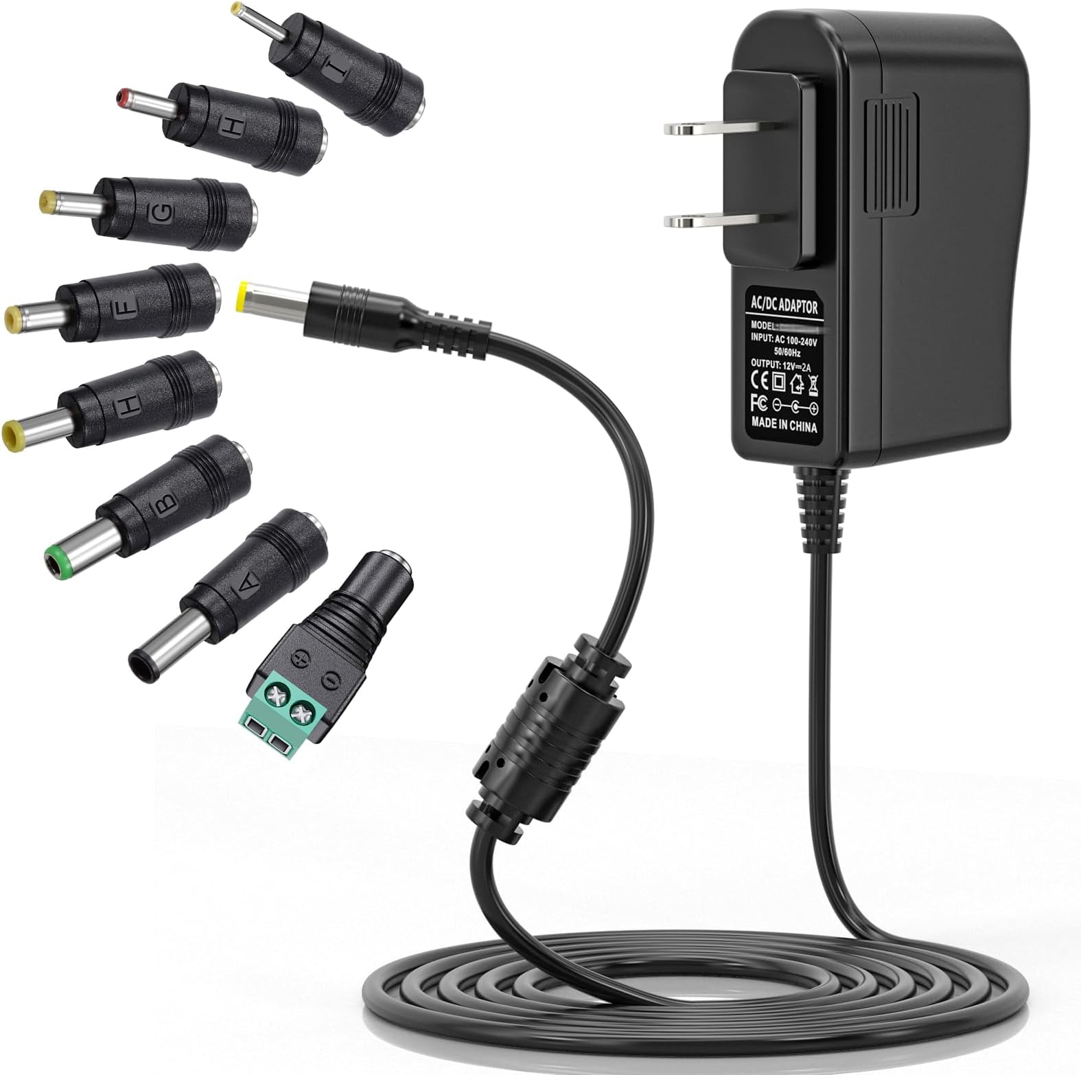 Amazon.com: SoulBay 12V 1A AC Adapter Charger Replacement w/8 Tips ...