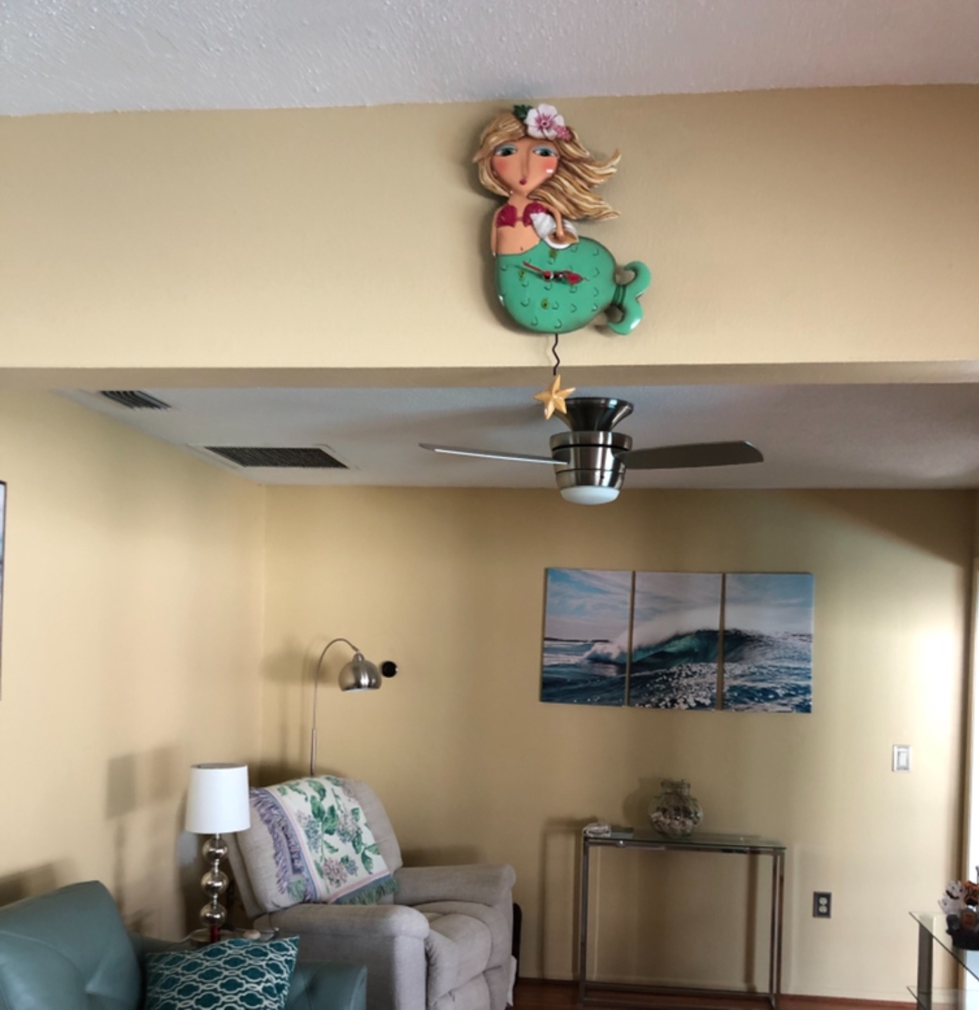Amazon.com: Allen Designs Shelley Mermaid Starfish Pendulum Wall Clock