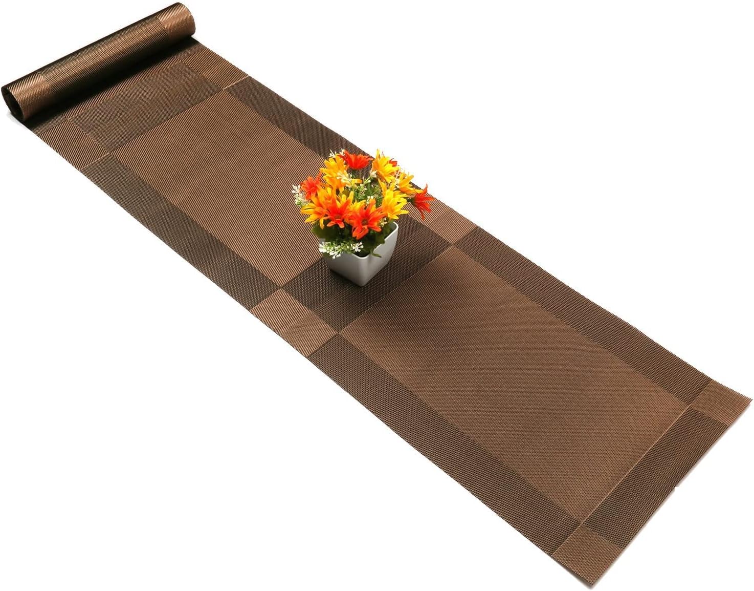 Buy Agee Home Decor Heat Resistant Washable PVC Golden Dining Coffee ...