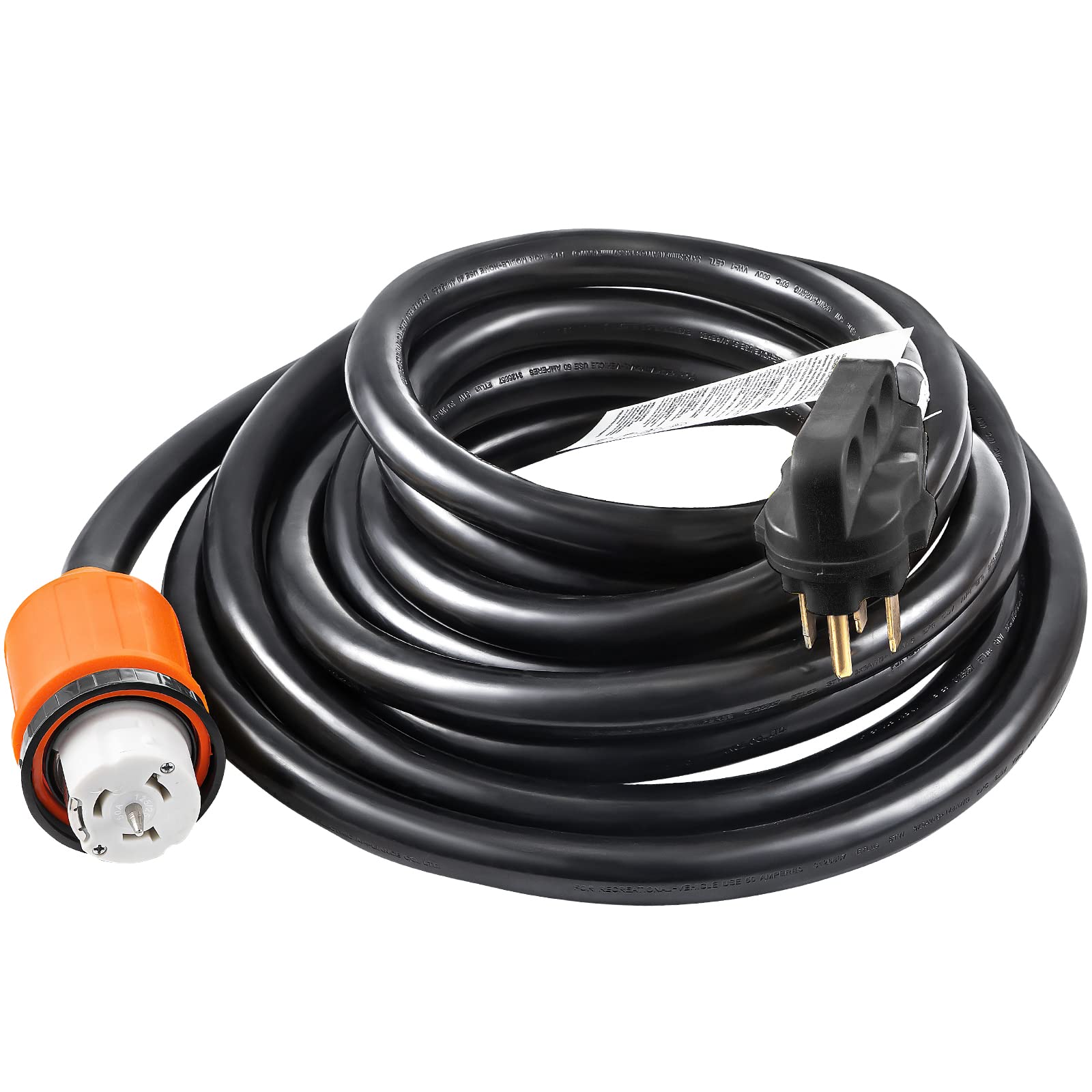 Generator Cord, 30' Generator Power Cord w/Plug in & Out Pin of Inlet ...