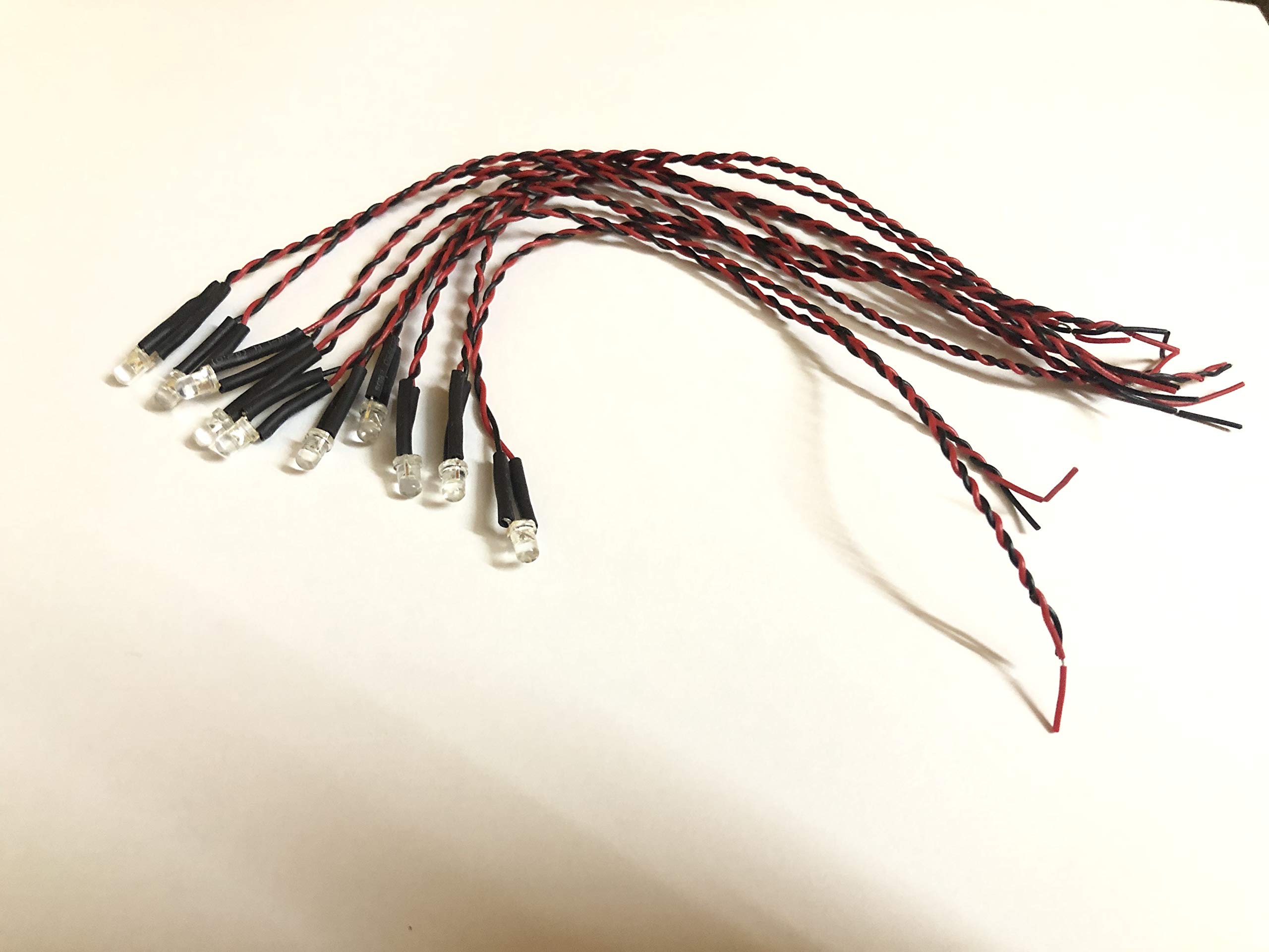 Buy 10 pcs of 3mm LED Light with Wires, White Color, 3 Volt Online at ...