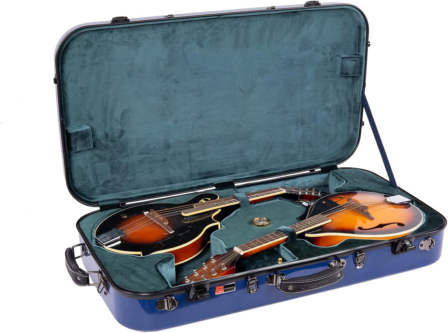 Amazon.com: Crossrock Fiberglass Double Mandolin Case – Oblong for A ...