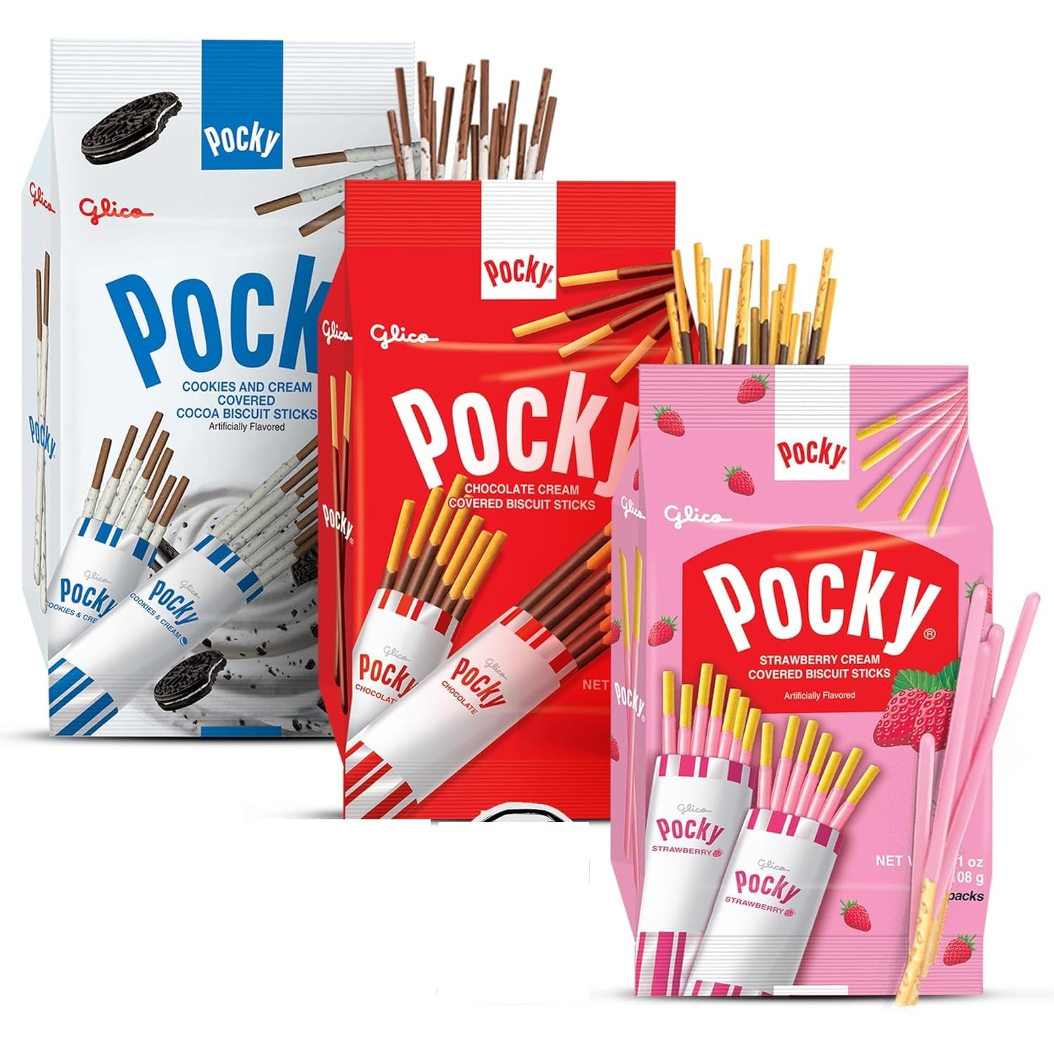 Amazon.com: Pocky Sticks Japanese Snacks Pocky Variety Pack of 3 Asian ...